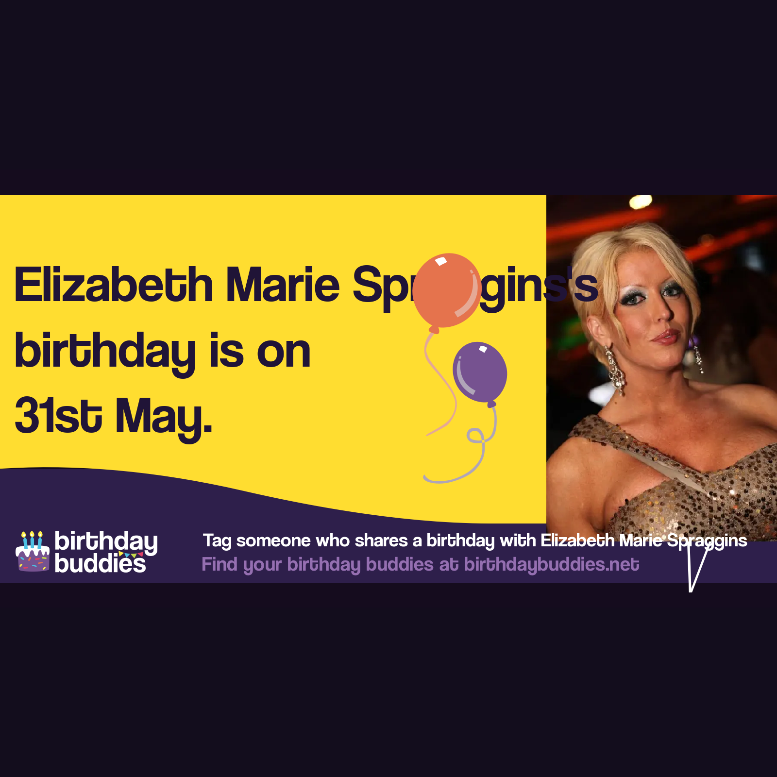 Elizabeth Marie Spraggins's birthday is 31st May 1977