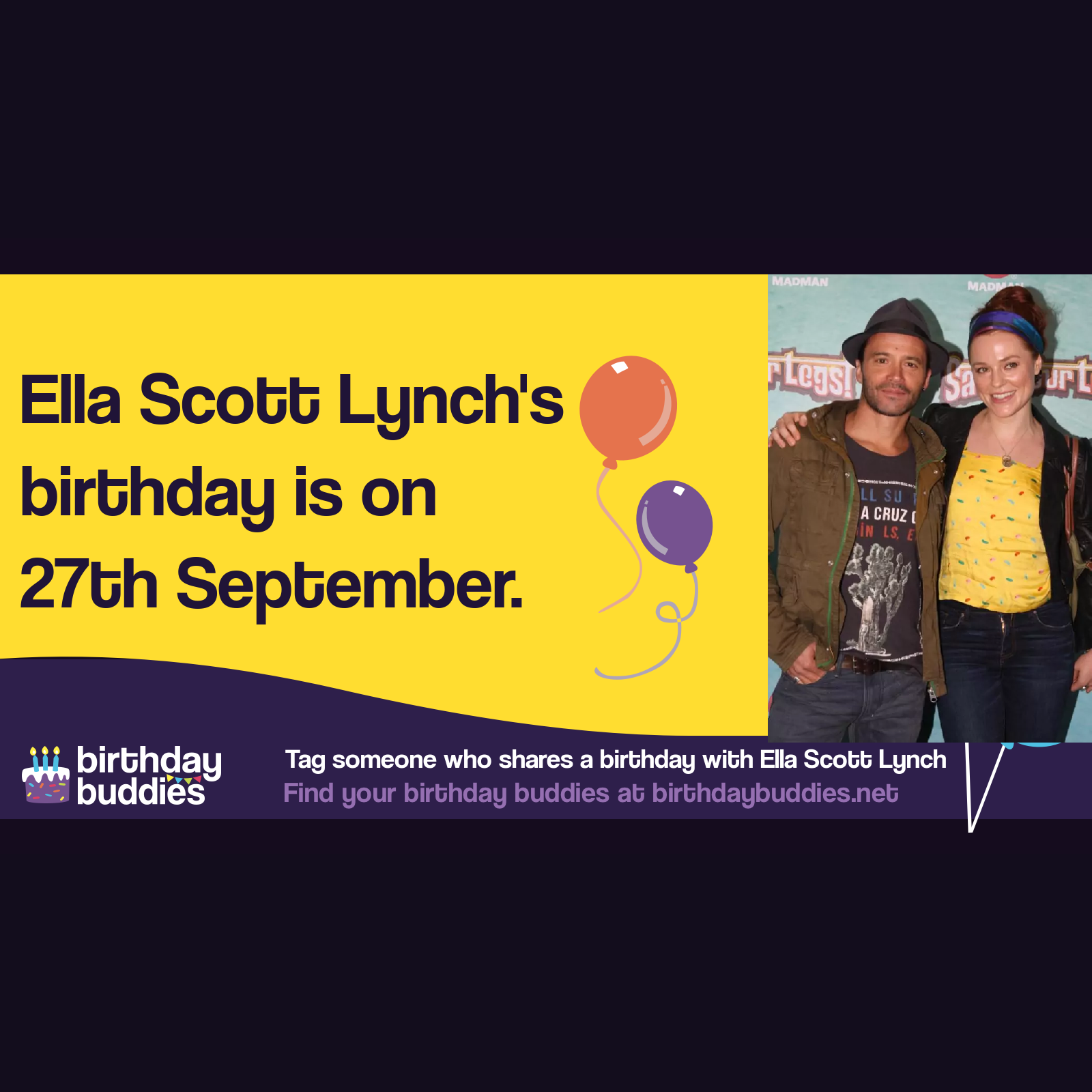 Ella Scott Lynch's birthday is 27th September 1982