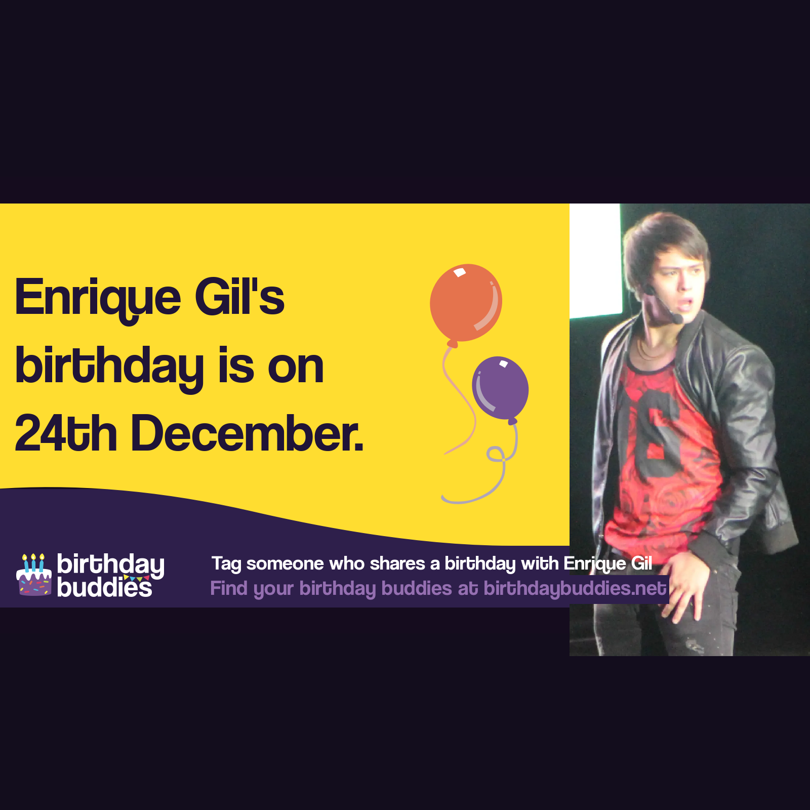 Enrique Gil's birthday is 24th December 1992