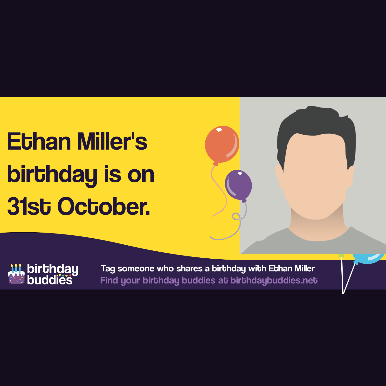 Ethan Miller's birthday was 31st October 2001