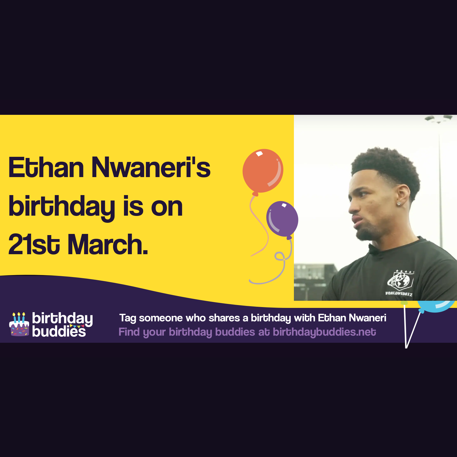 Ethan Nwaneri's birthday is 21st March 2007