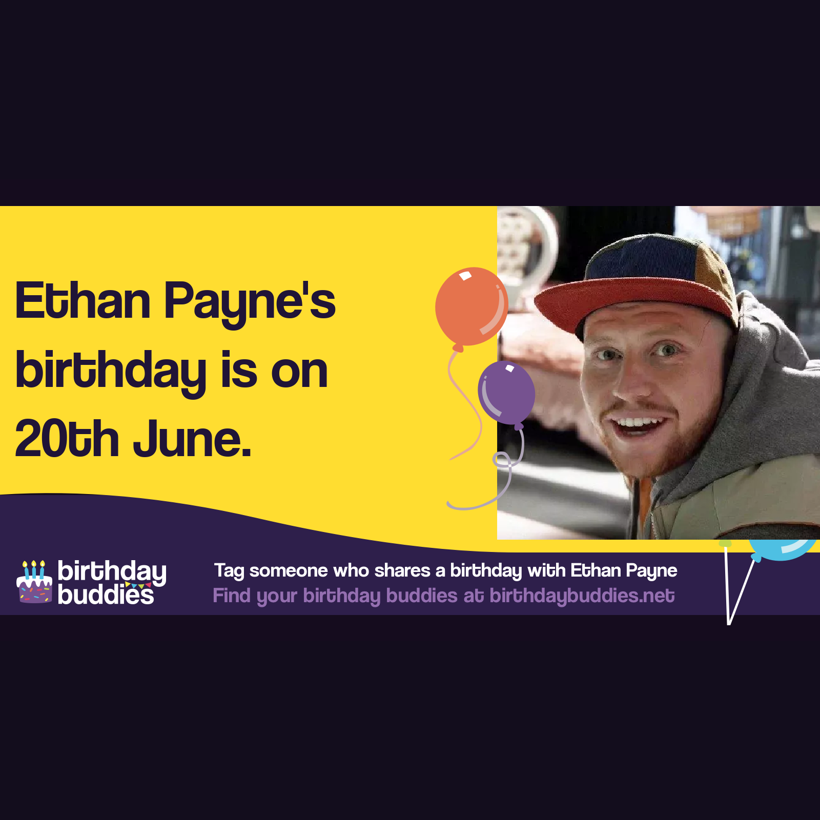 Ethan Payne's birthday is 20th June 1995