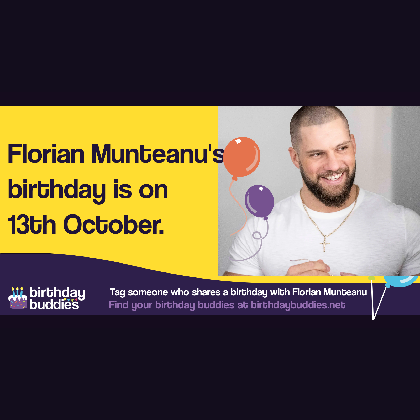 Florian Munteanu's birthday is 13th October 1990