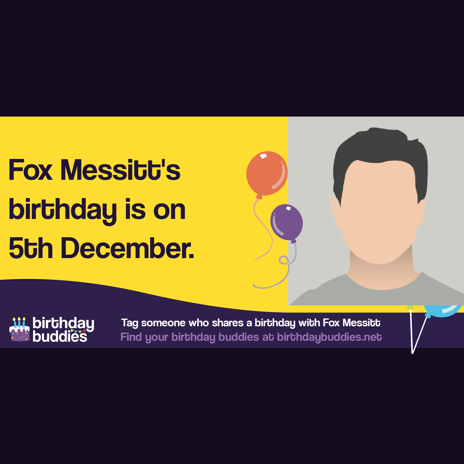 Fox Messitt's birthday is 5th December 2014