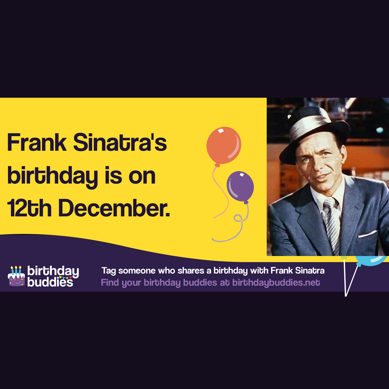 Frank Sinatra's birthday was 12th December 1915