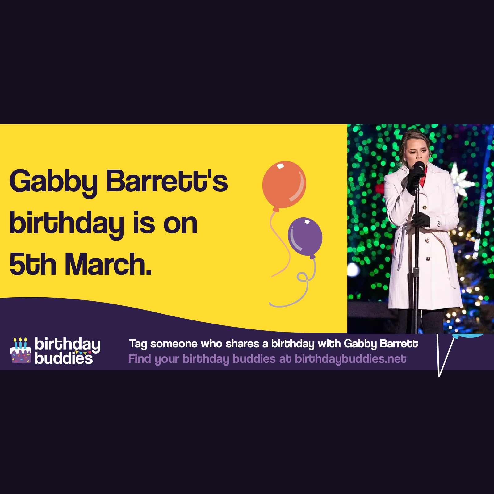 Gabby Barrett's birthday is 5th March 2000