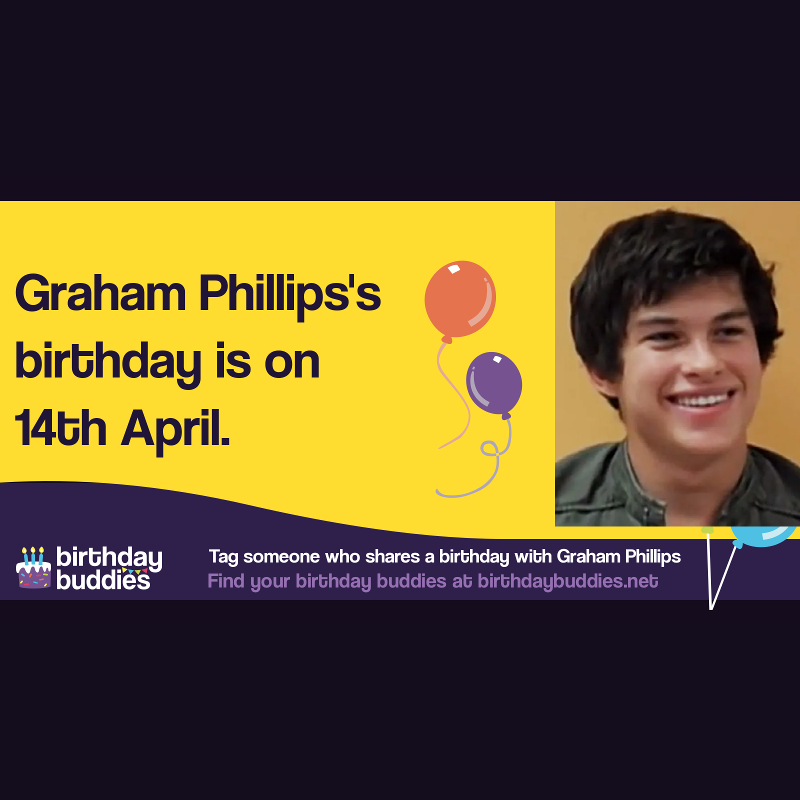 Graham Phillips's birthday is 14th April 1993