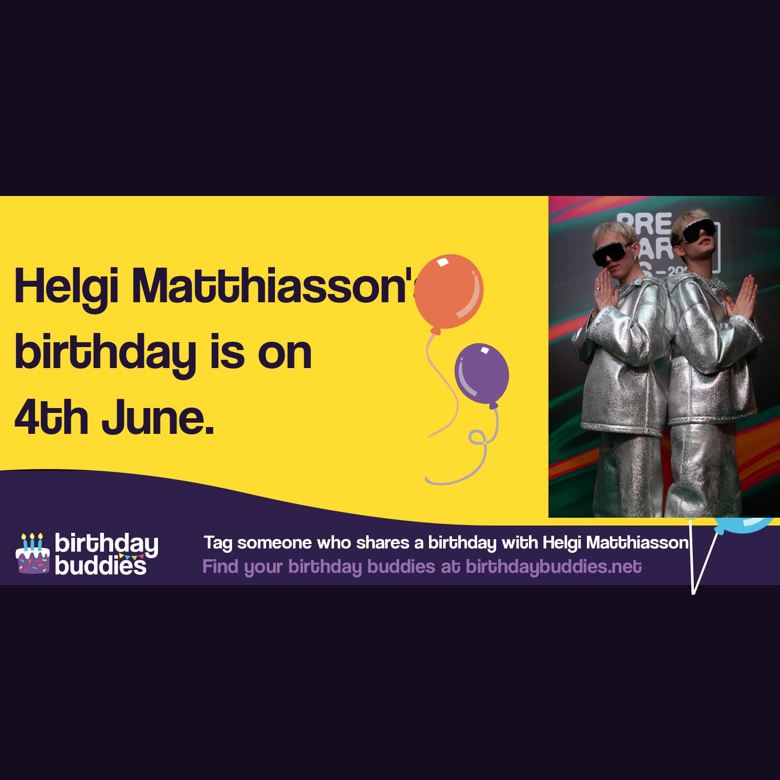 Helgi Matthíasson's birthday is 4th June 2003