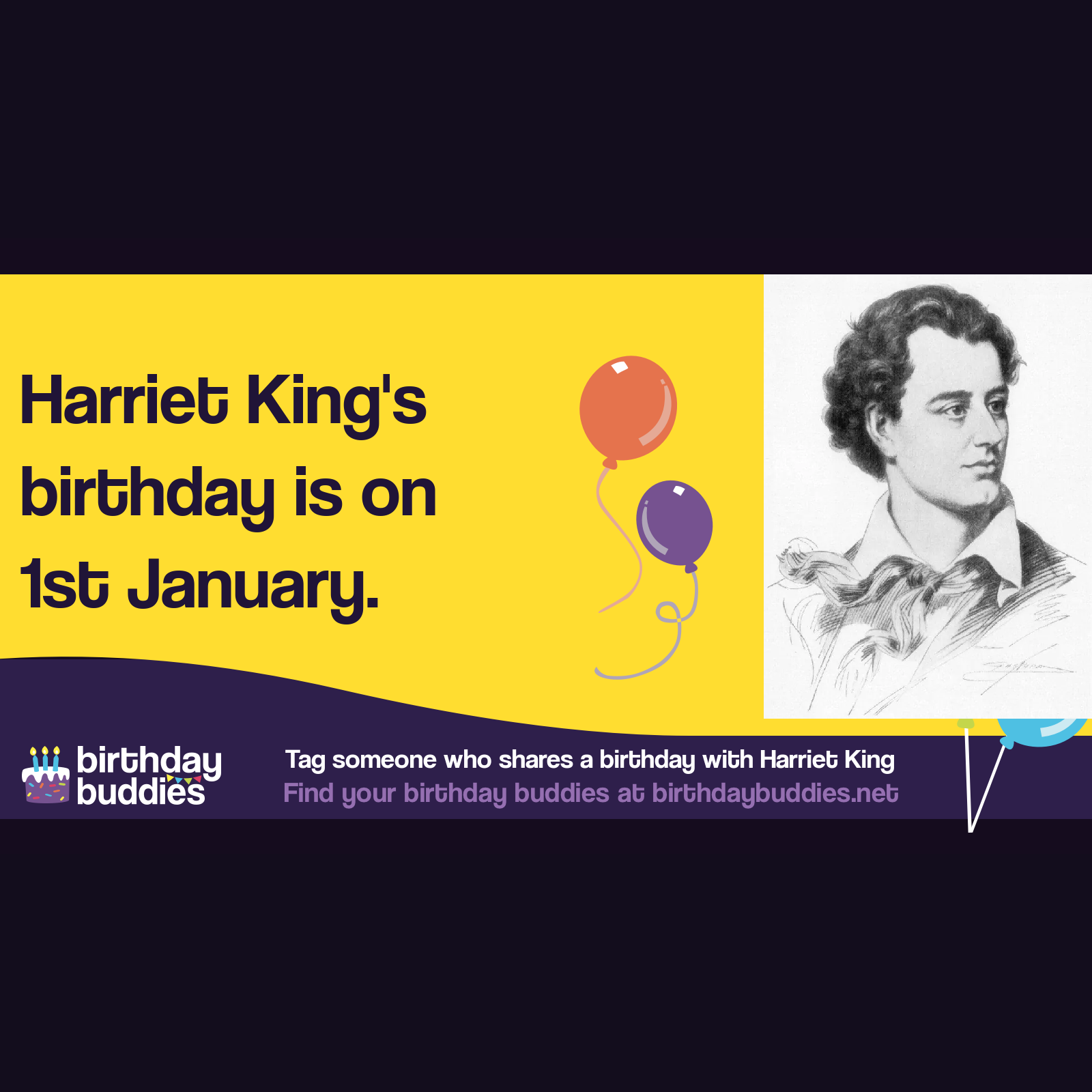 Harriet King's birthday was 1st January 1840