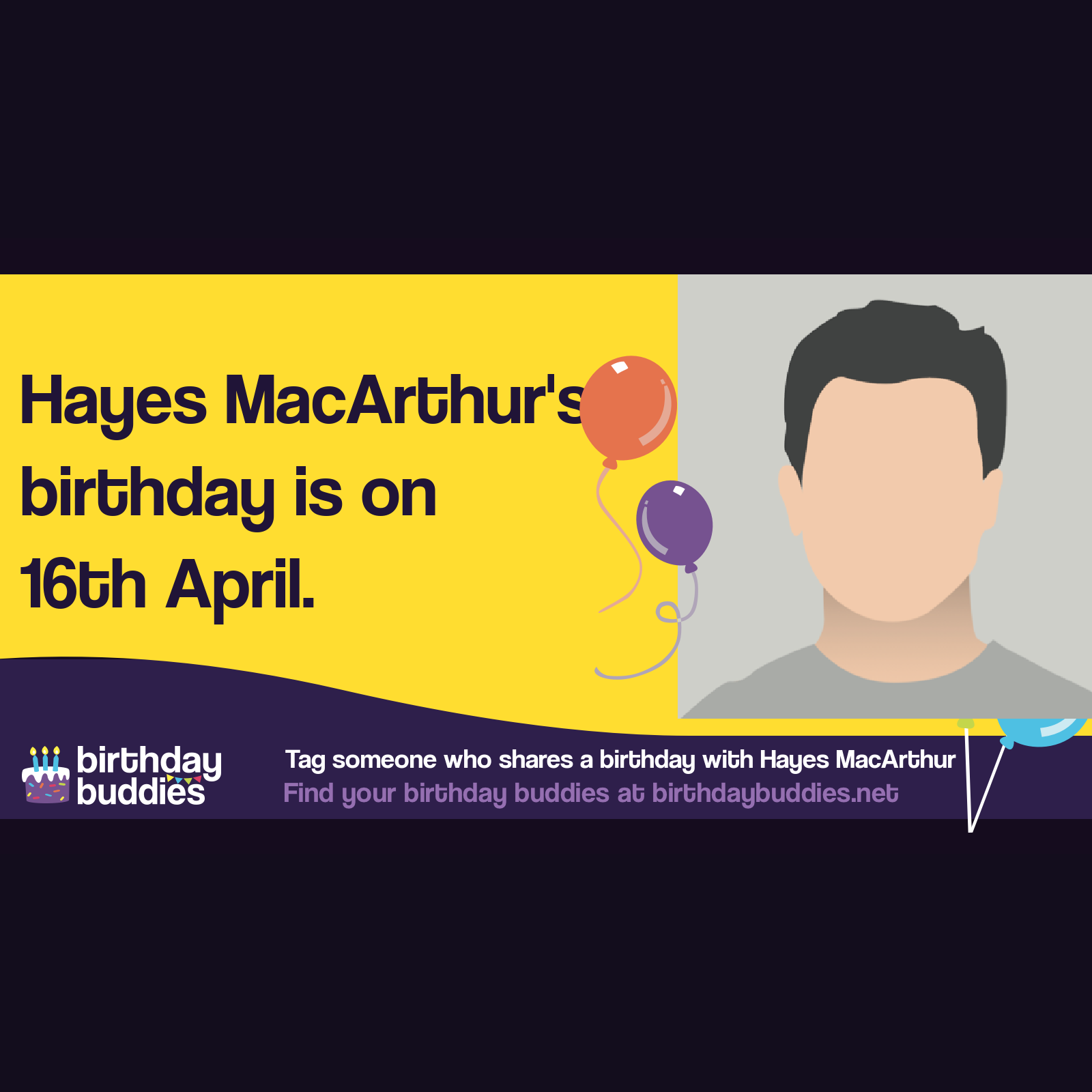 Hayes MacArthur's birthday is 16th April 1977