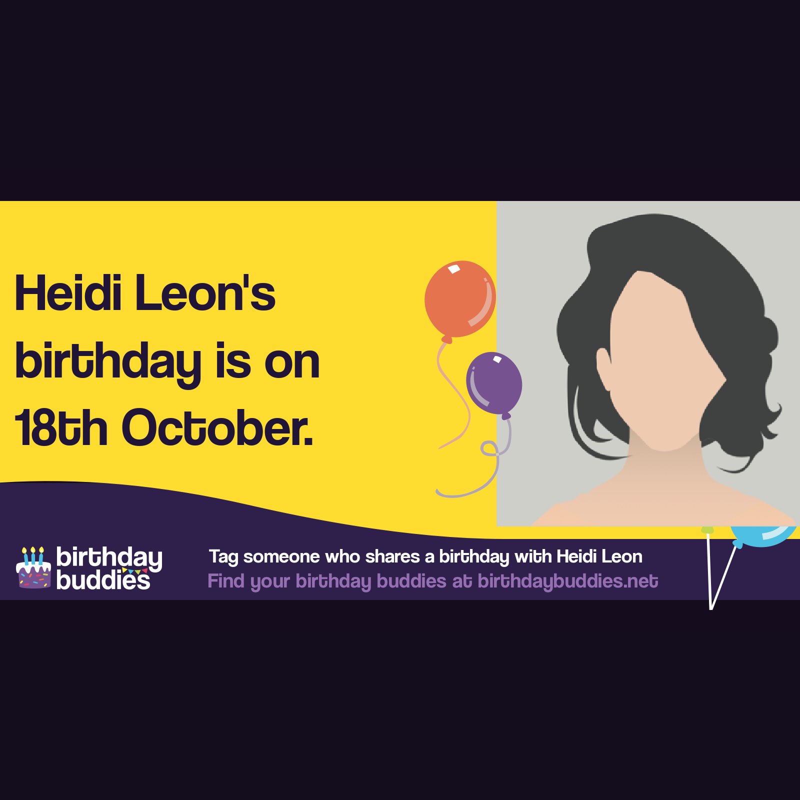 Heidi Leon's birthday is 18th October 1960