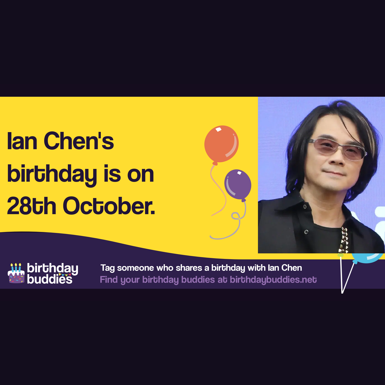 Ian Chen's birthday is 28th October 1971