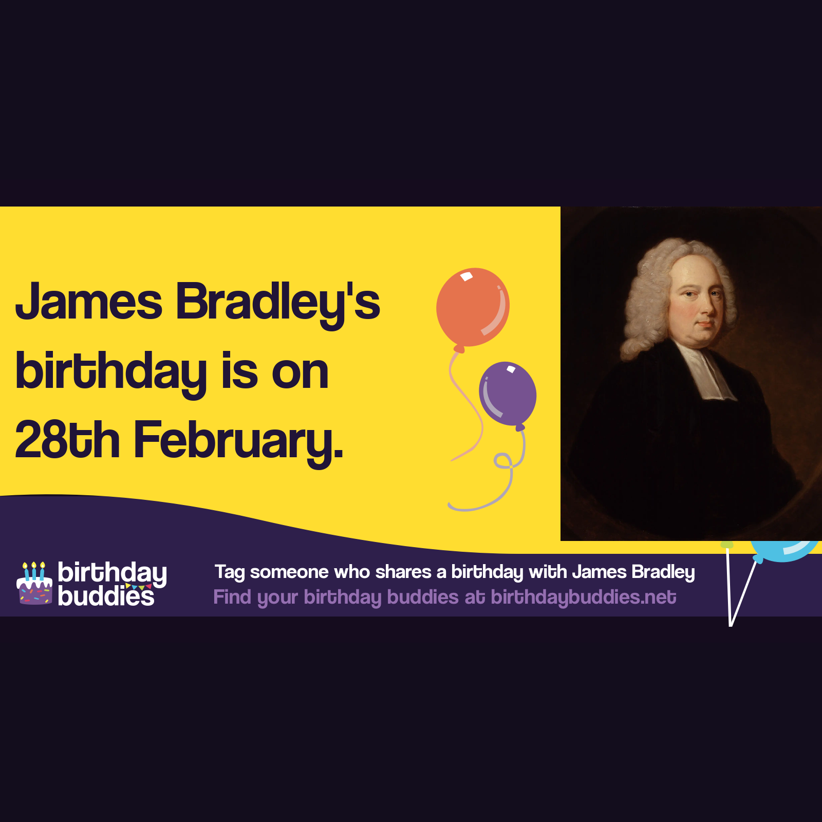 James Bradley's birthday was 28th February 1693