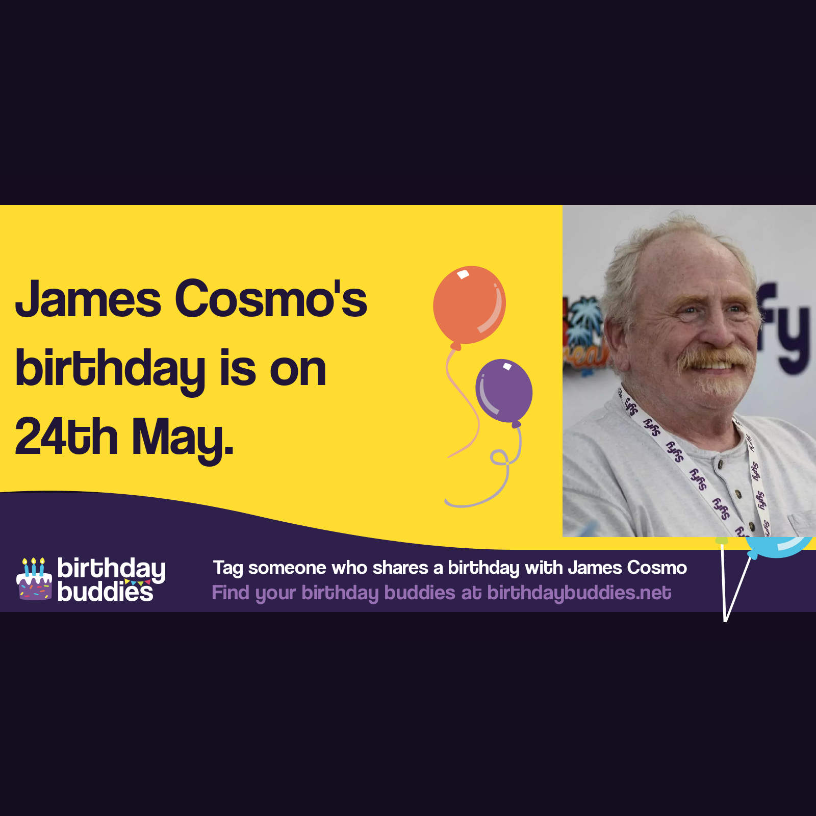 James Cosmo's birthday is 24th May 1948