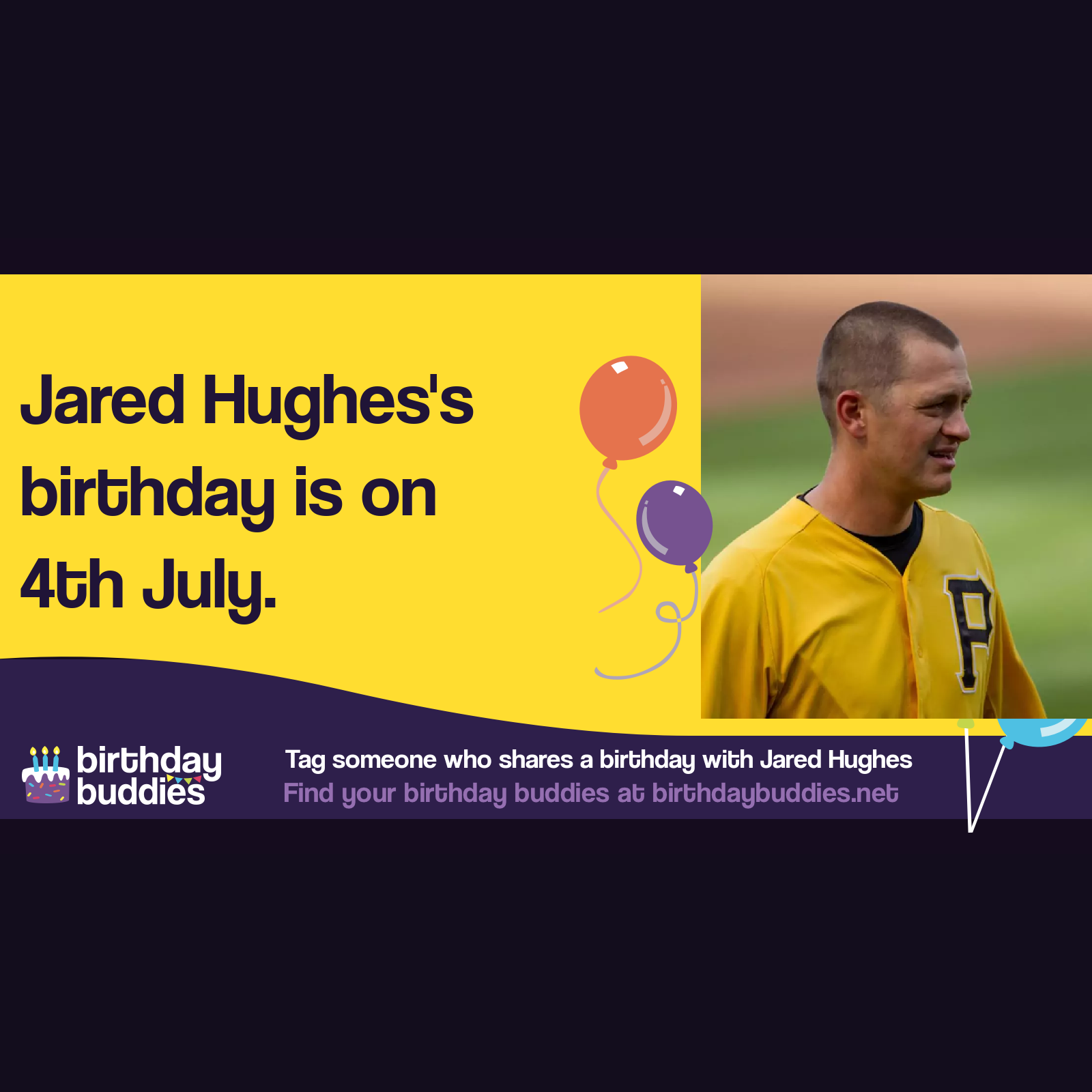 Jared Hughes's birthday is 4th July 1985