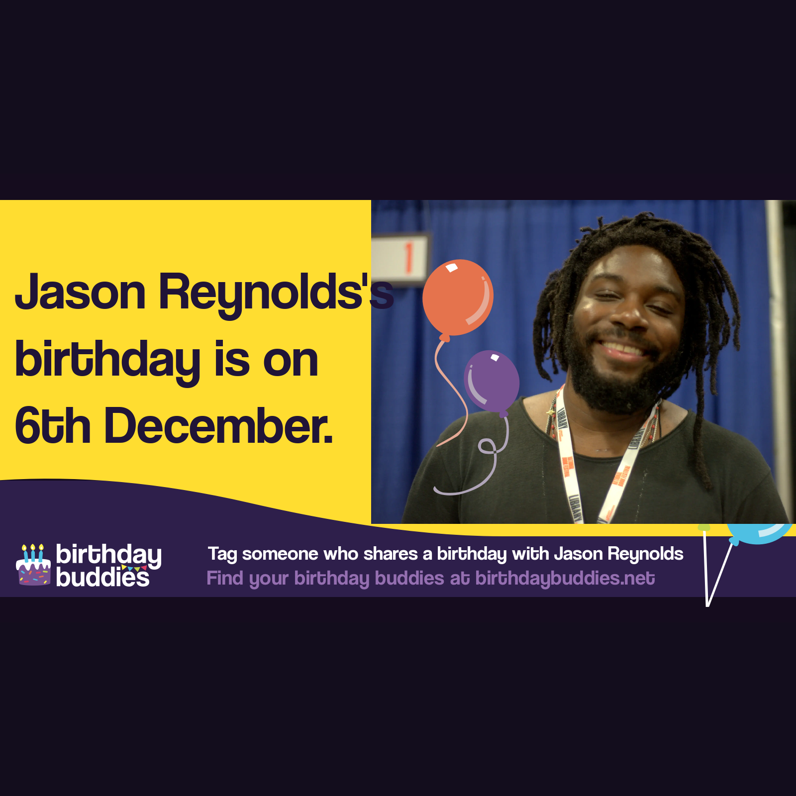 Jason Reynolds's birthday is 6th December 1983
