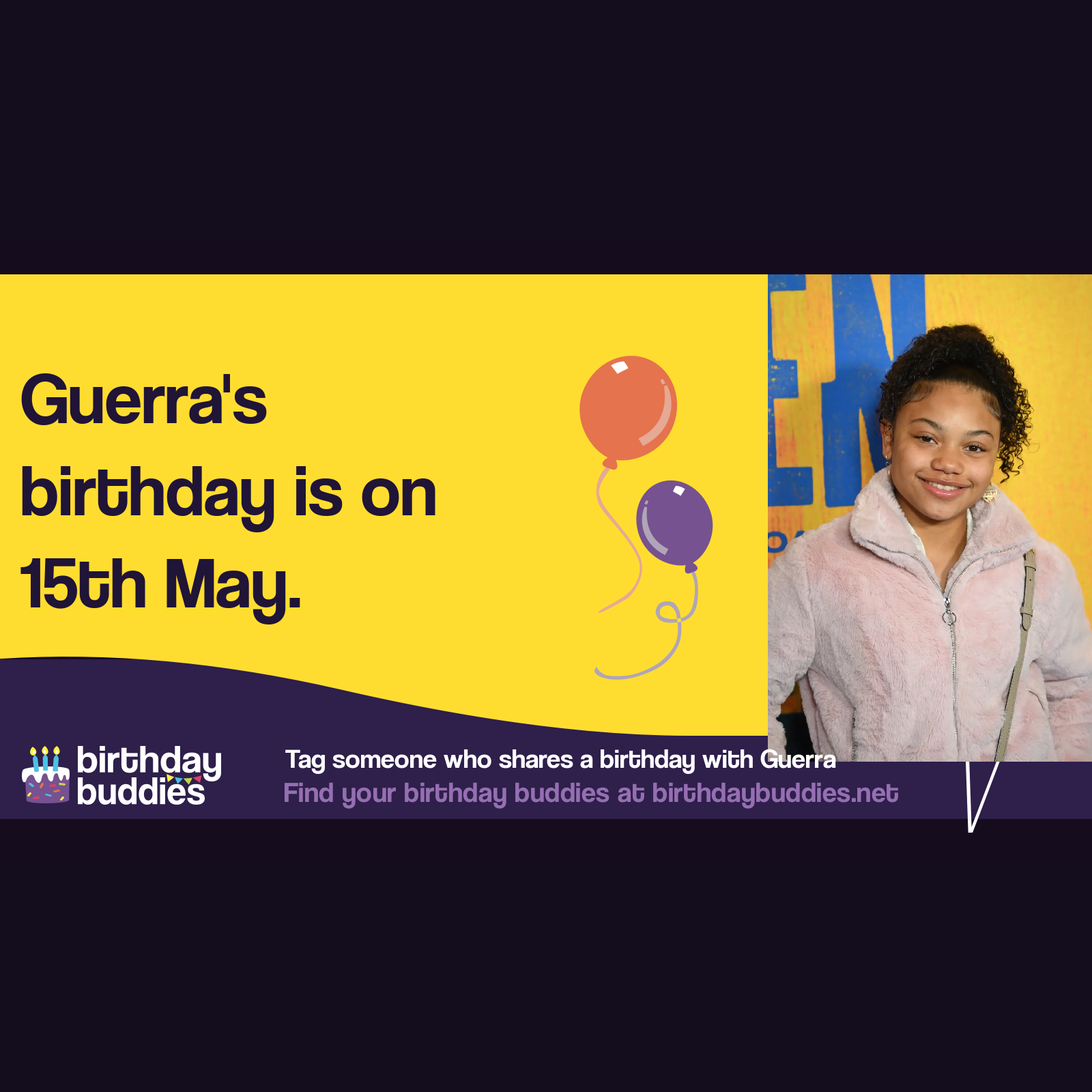 Guerra's birthday is 15th May 2010