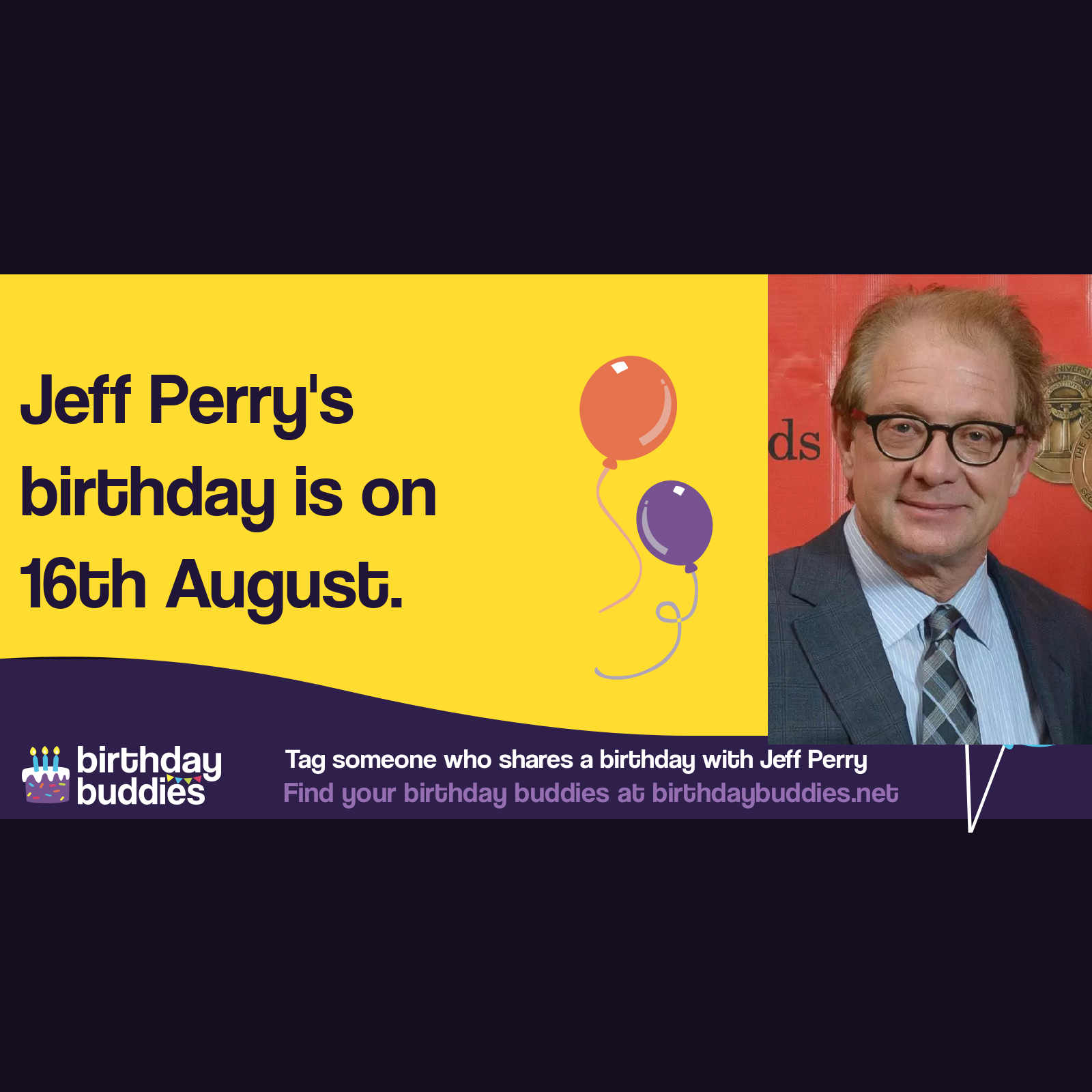 Jeff Perry's birthday is 16th August 1955