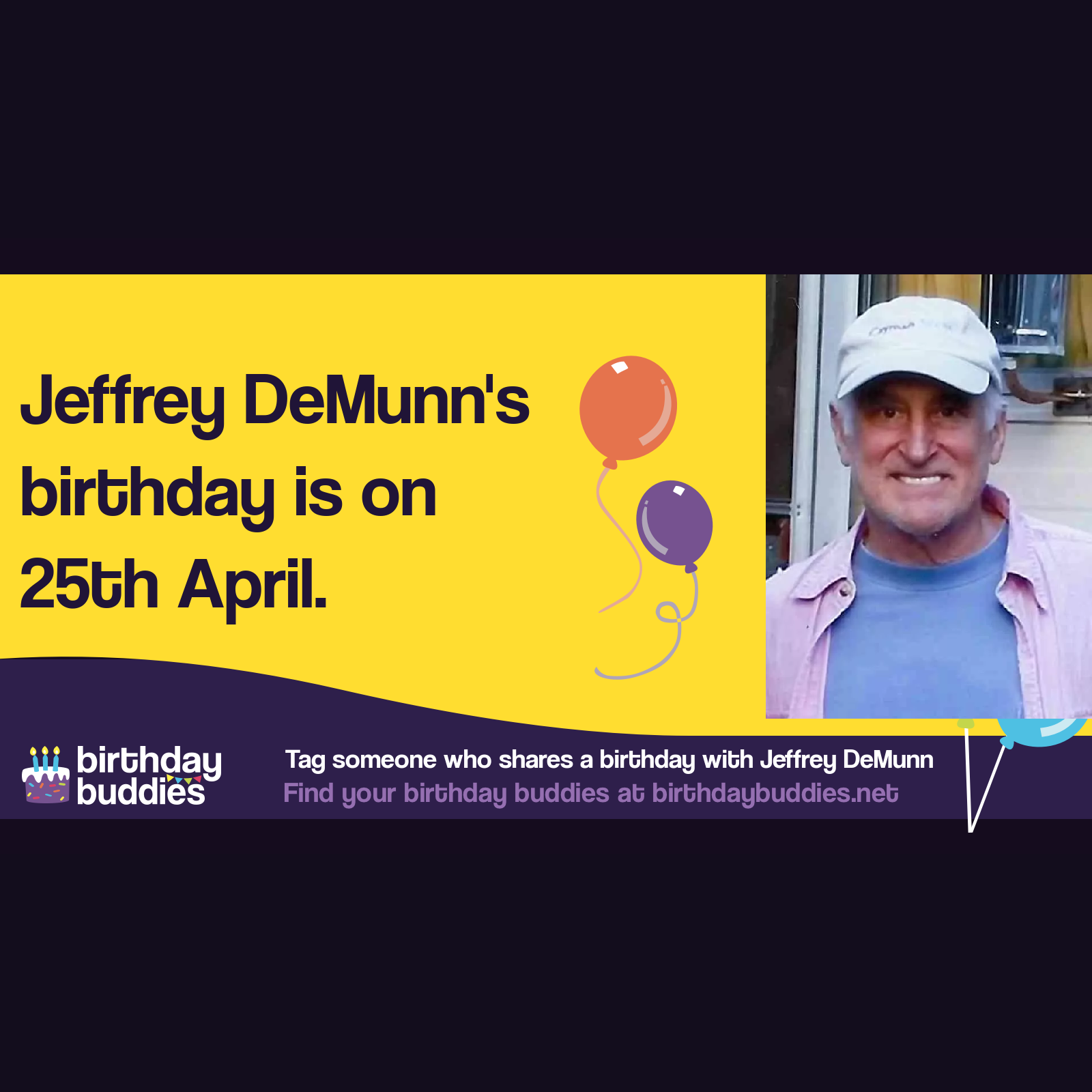 Jeffrey DeMunn's birthday is 25th April 1947