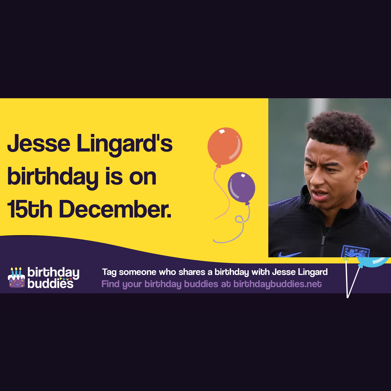 Jesse Lingard's birthday is 15th December 1992