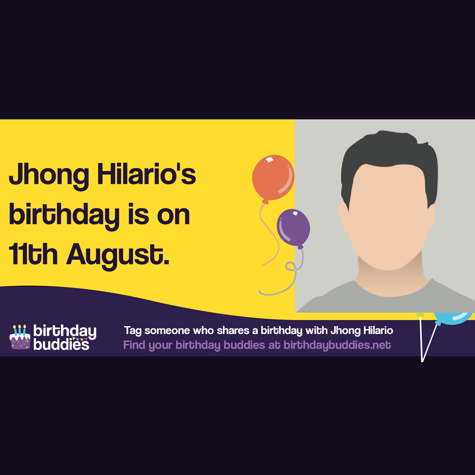 Jhong Hilario's birthday is 11th August 1976