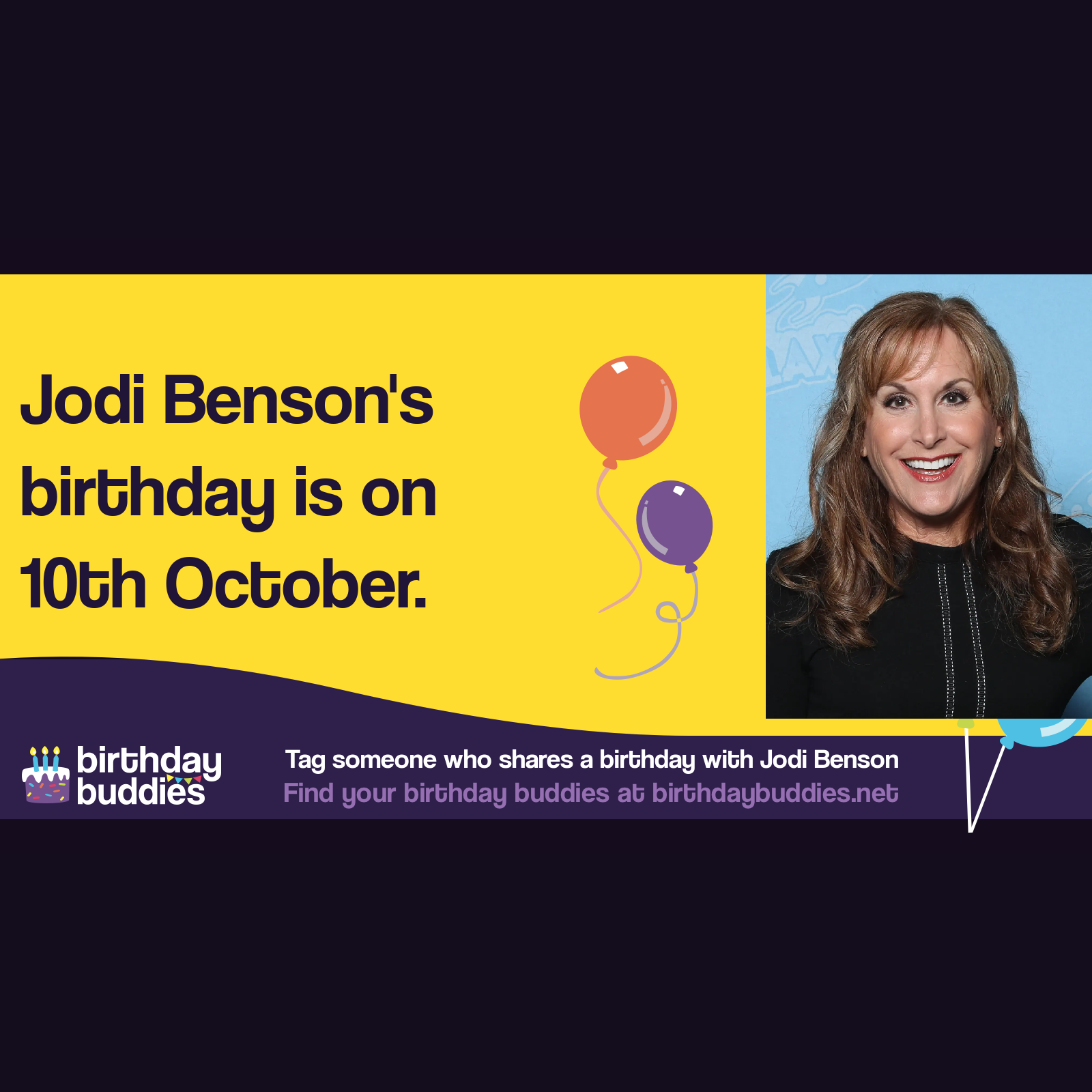 Jodi Benson's birthday is 10th October 1961