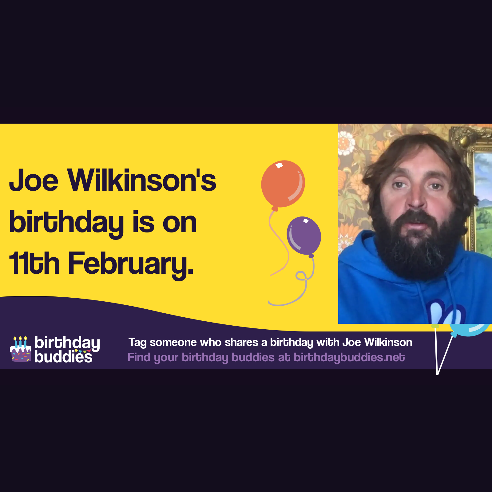 Joe Wilkinson's birthday is 11th February 1975