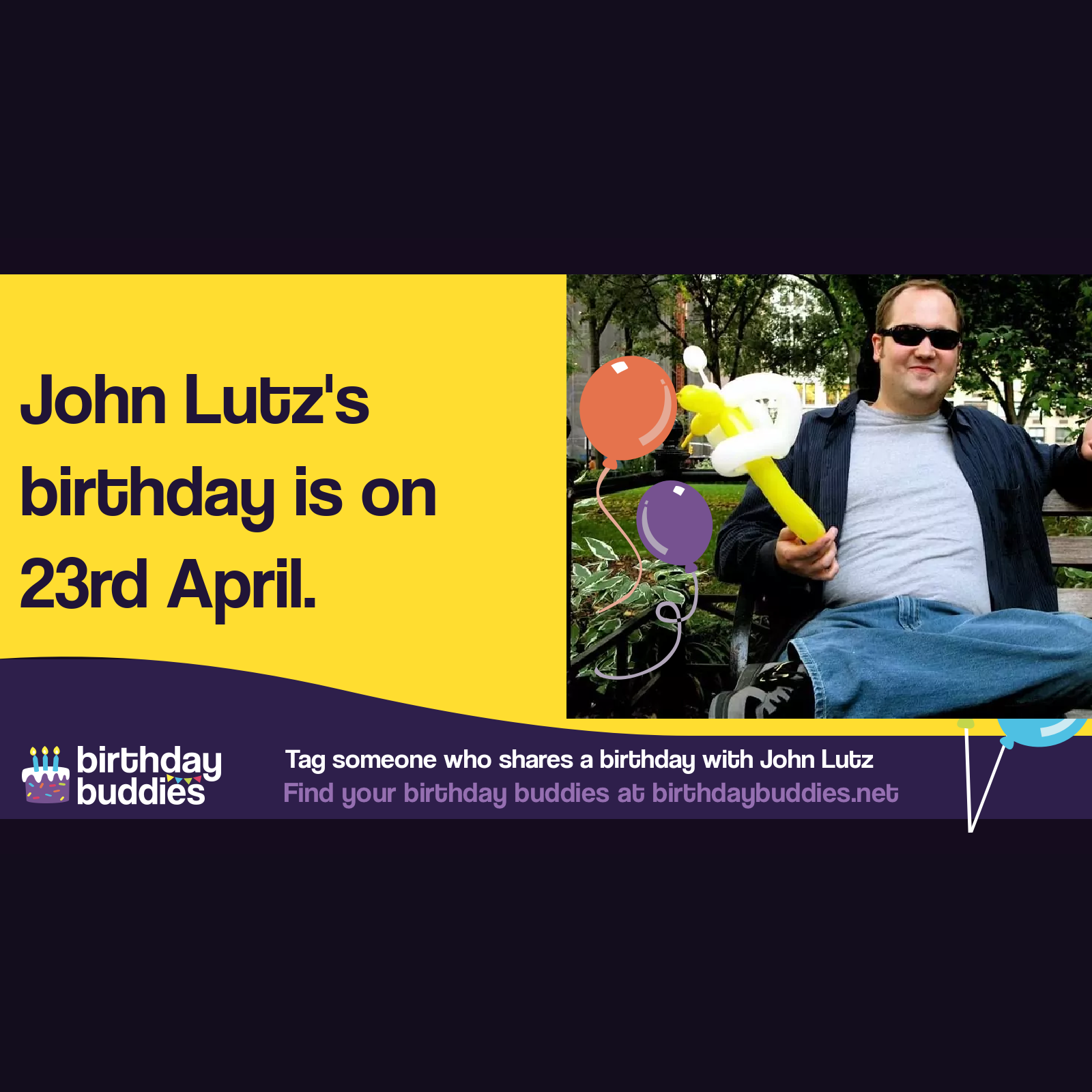 John Lutz's birthday is 23rd April 1973