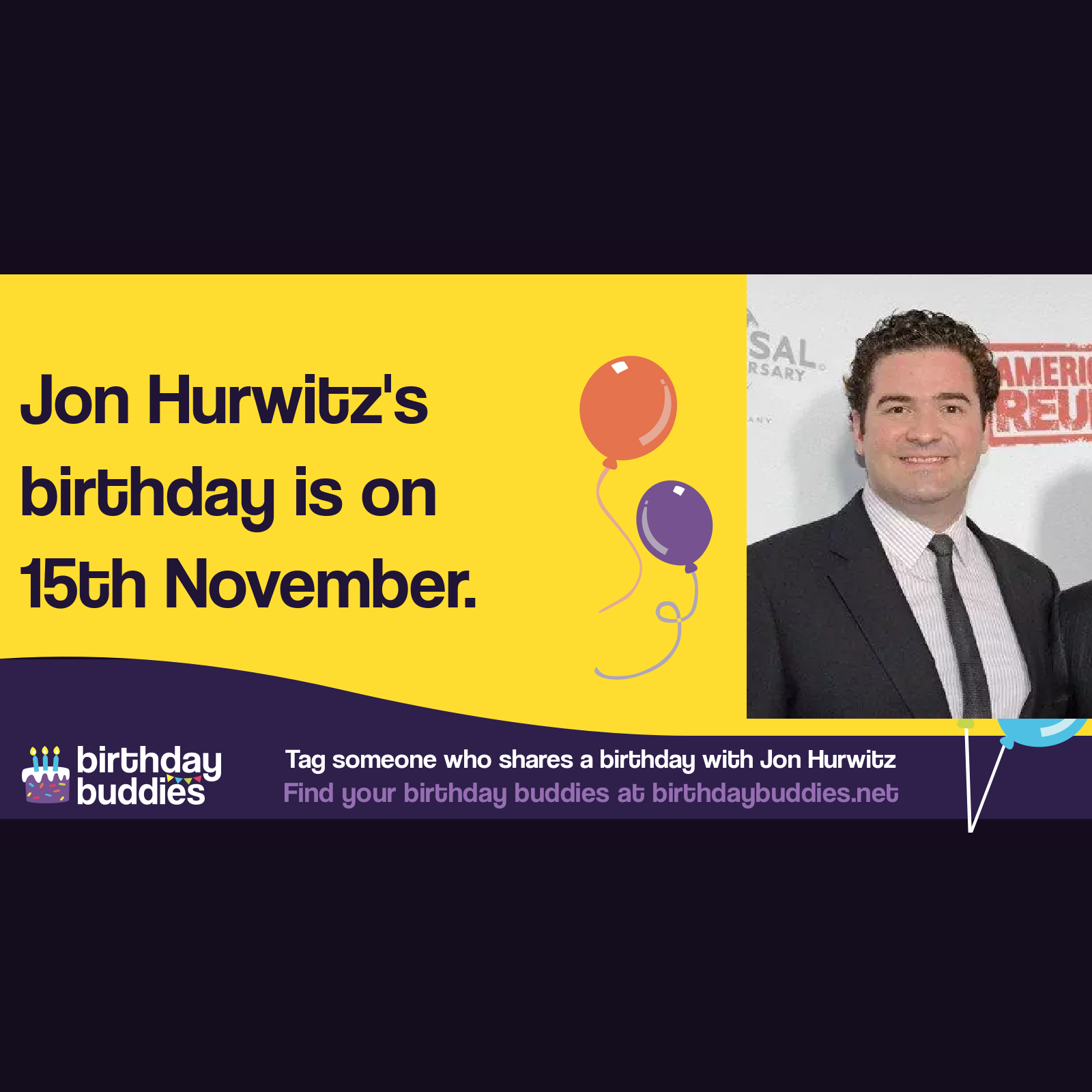 Jon Hurwitz's birthday is 15th November 1977