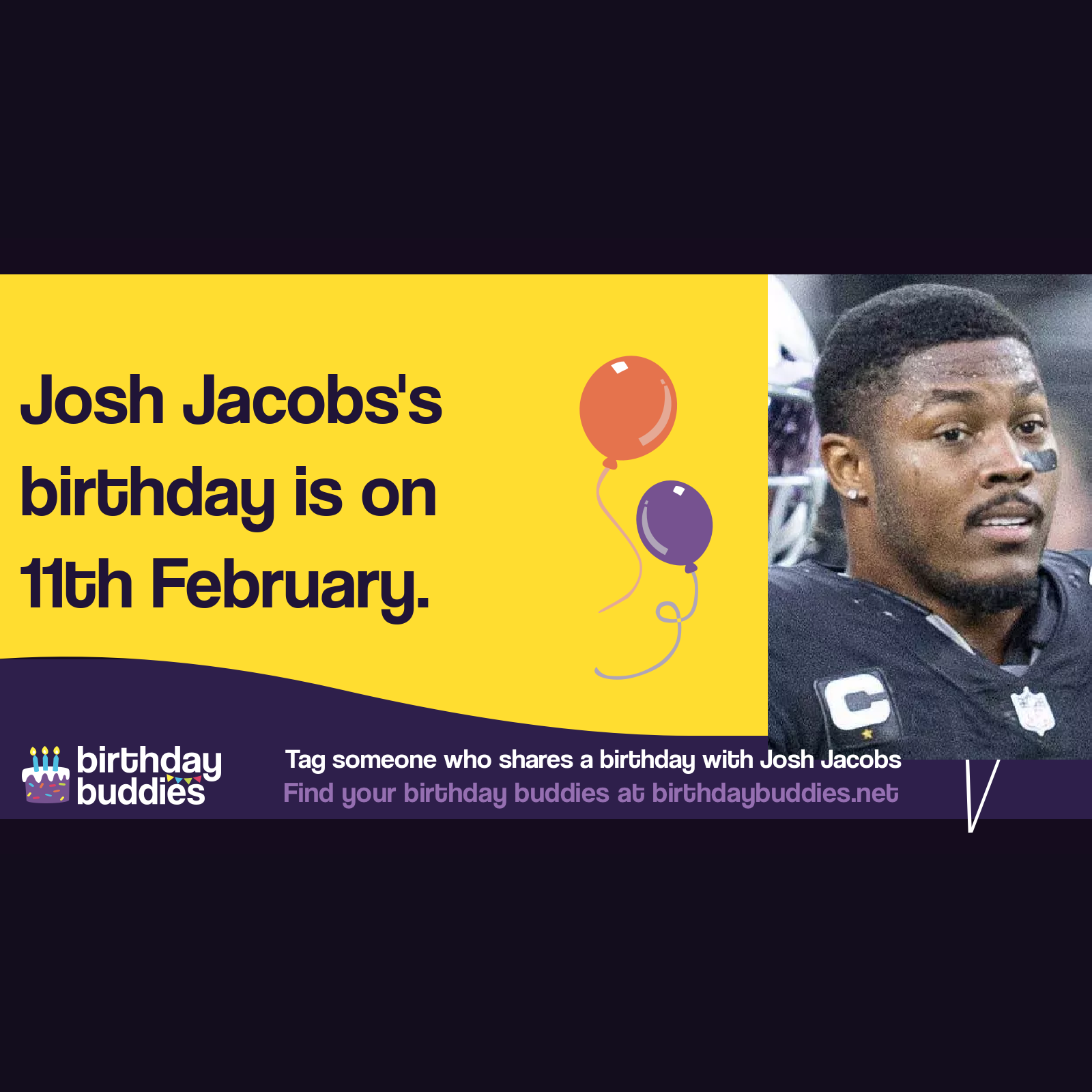 Josh Jacobs's birthday is 11th February 1998