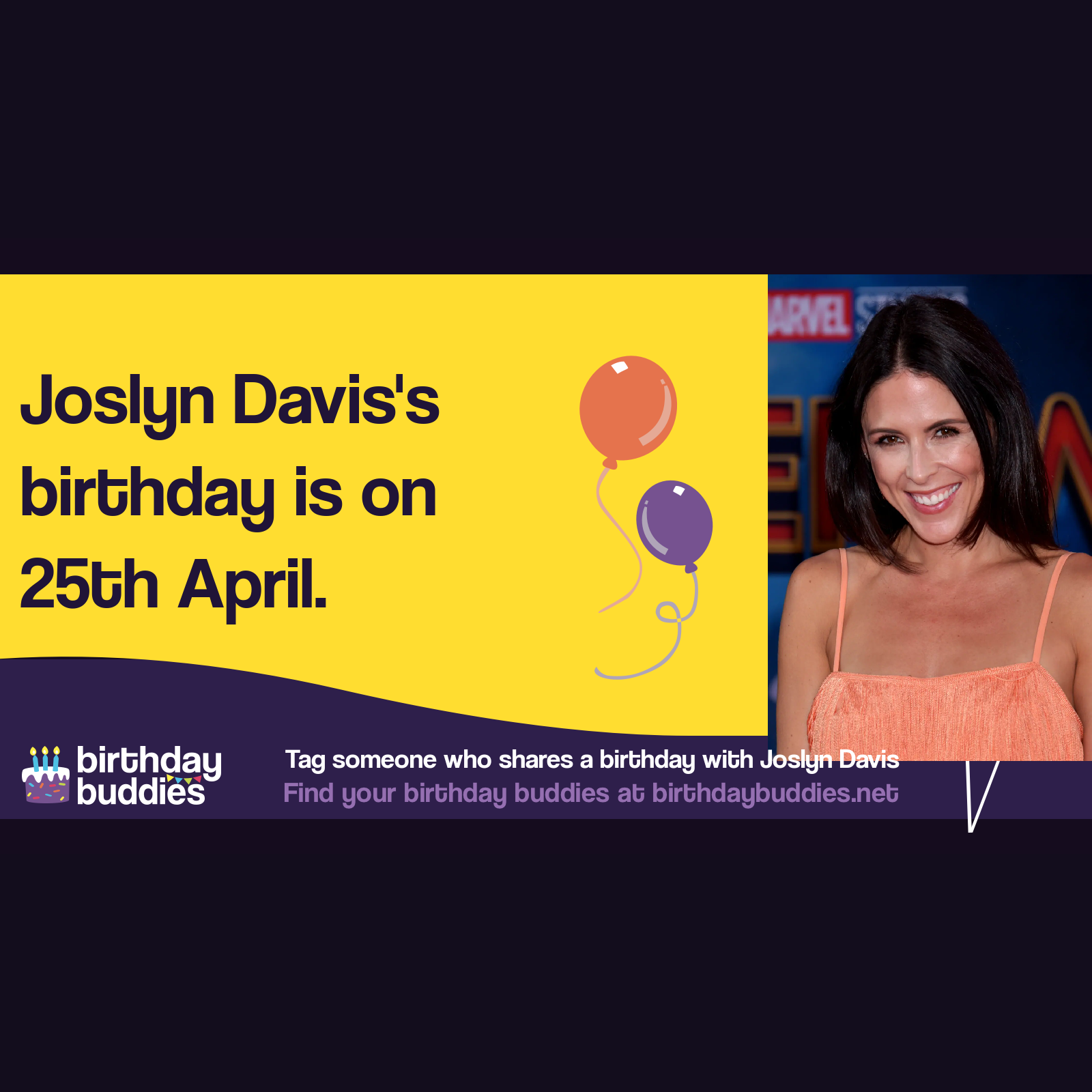 Joslyn Davis's birthday is 25th April 1982