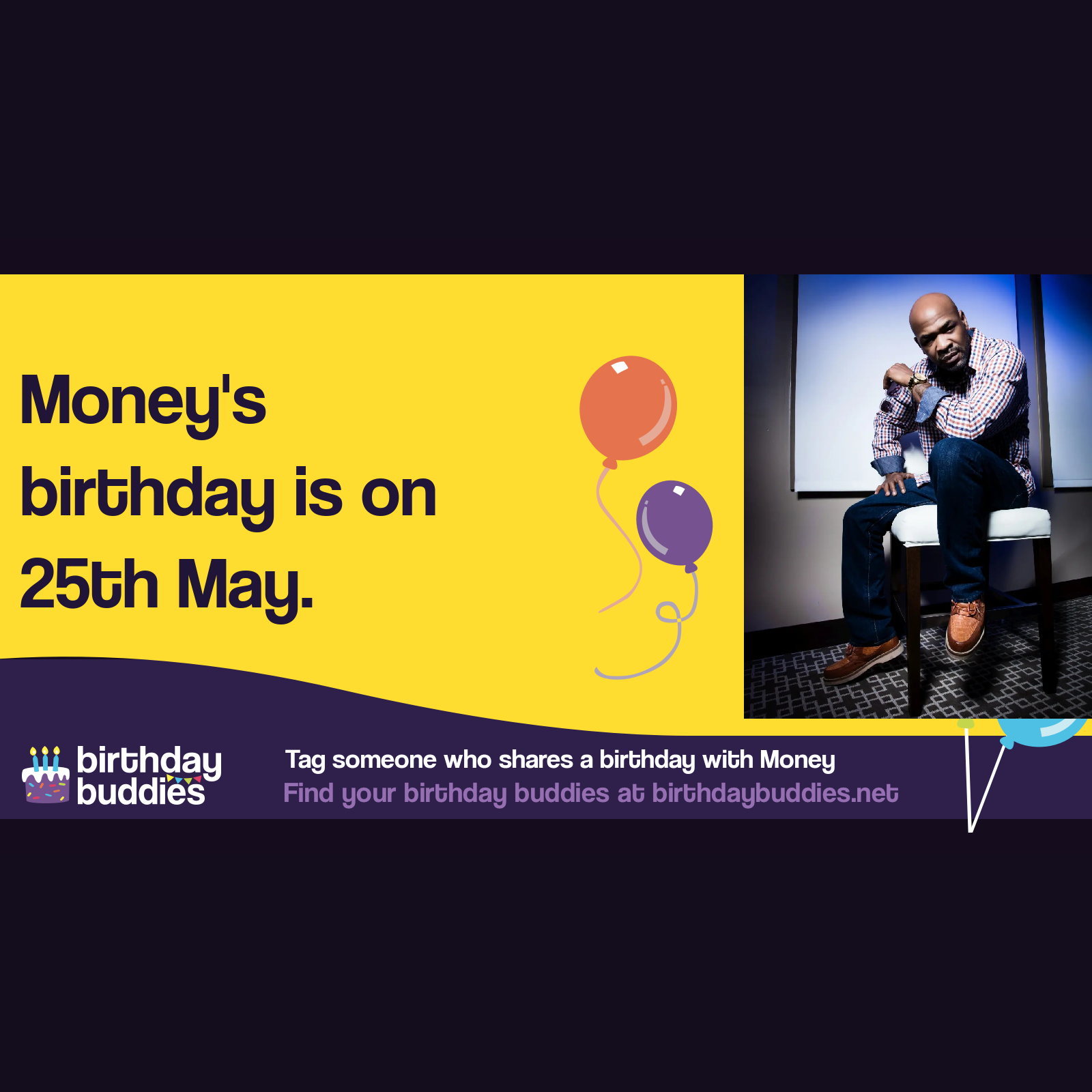 Money's birthday is 25th May 1979