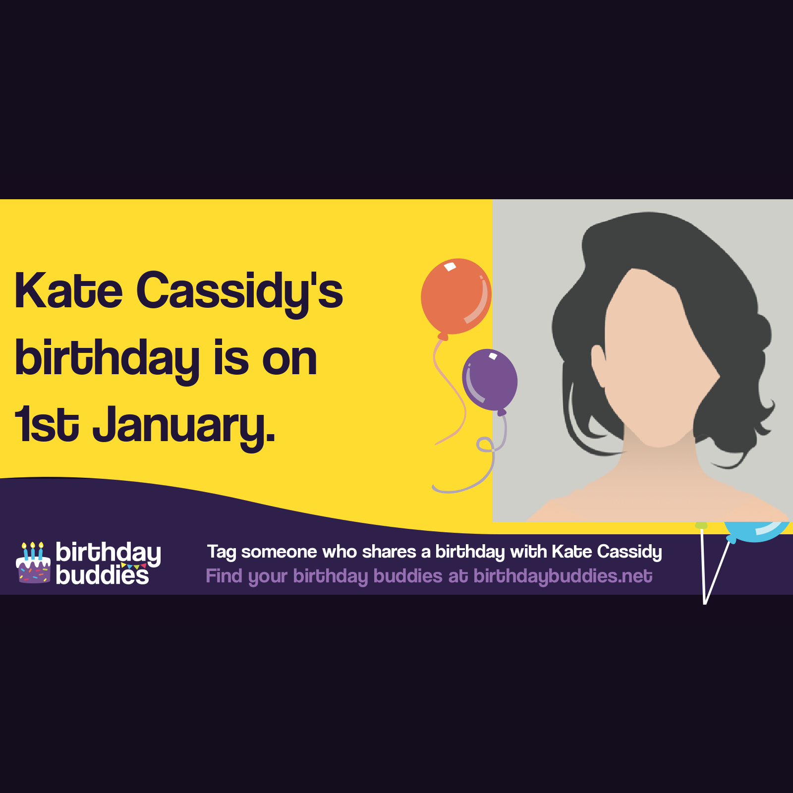 Kate Cassidy's birthday is 1st January 1963