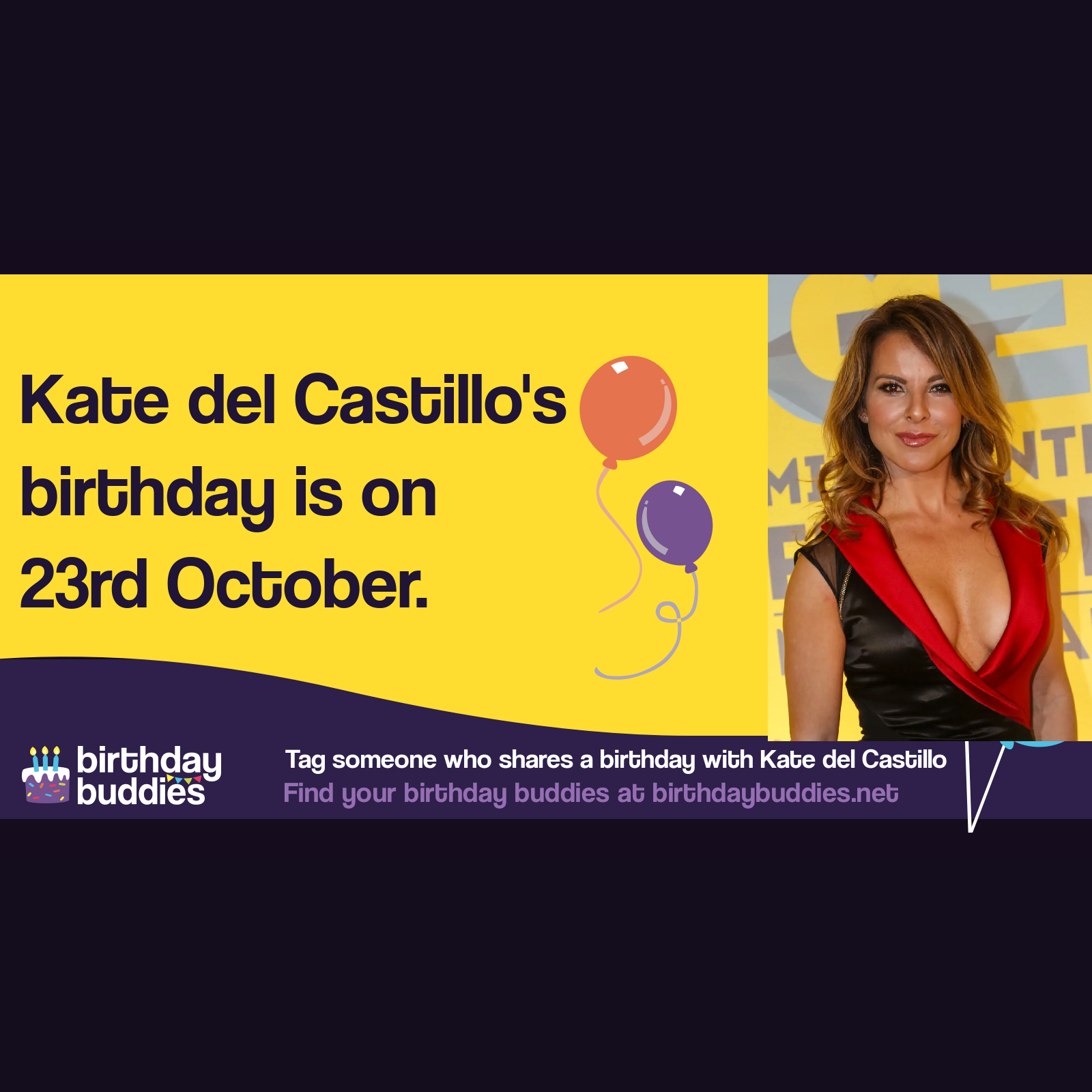 Kate del Castillo's birthday is 23rd October 1972