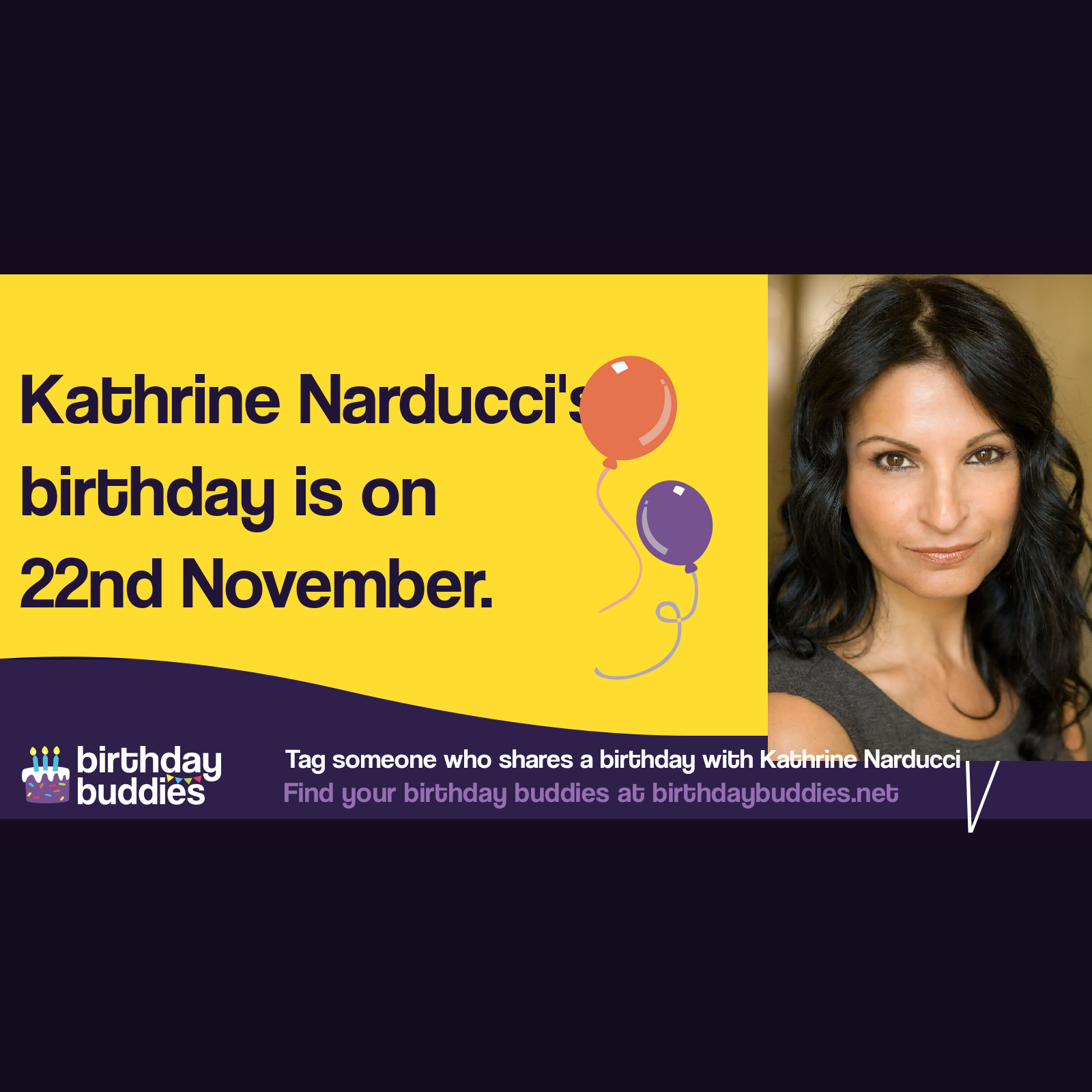 Kathrine Narducci's birthday is 22nd November 1965