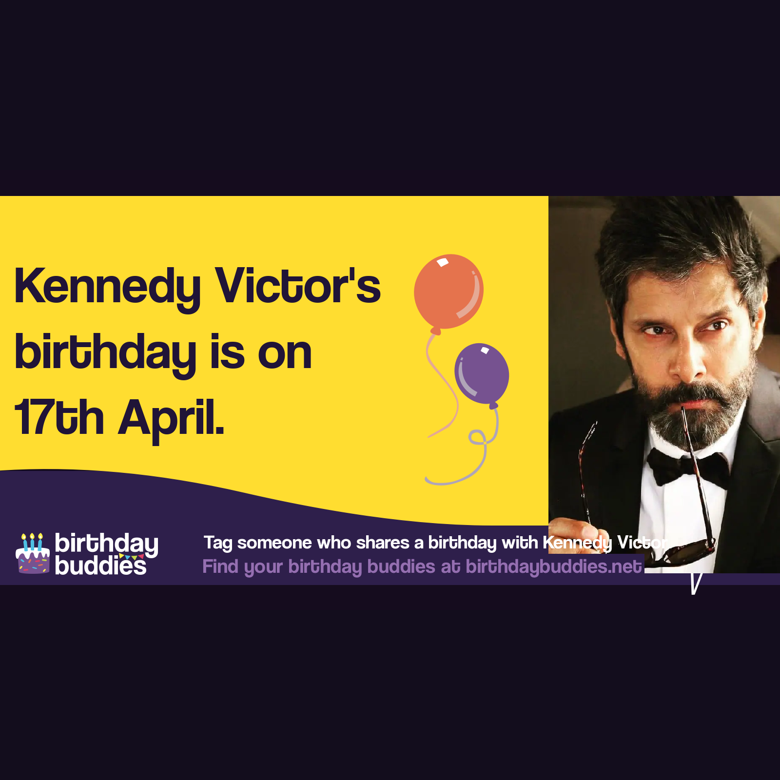 Kennedy Victor's birthday is 17th April 1966