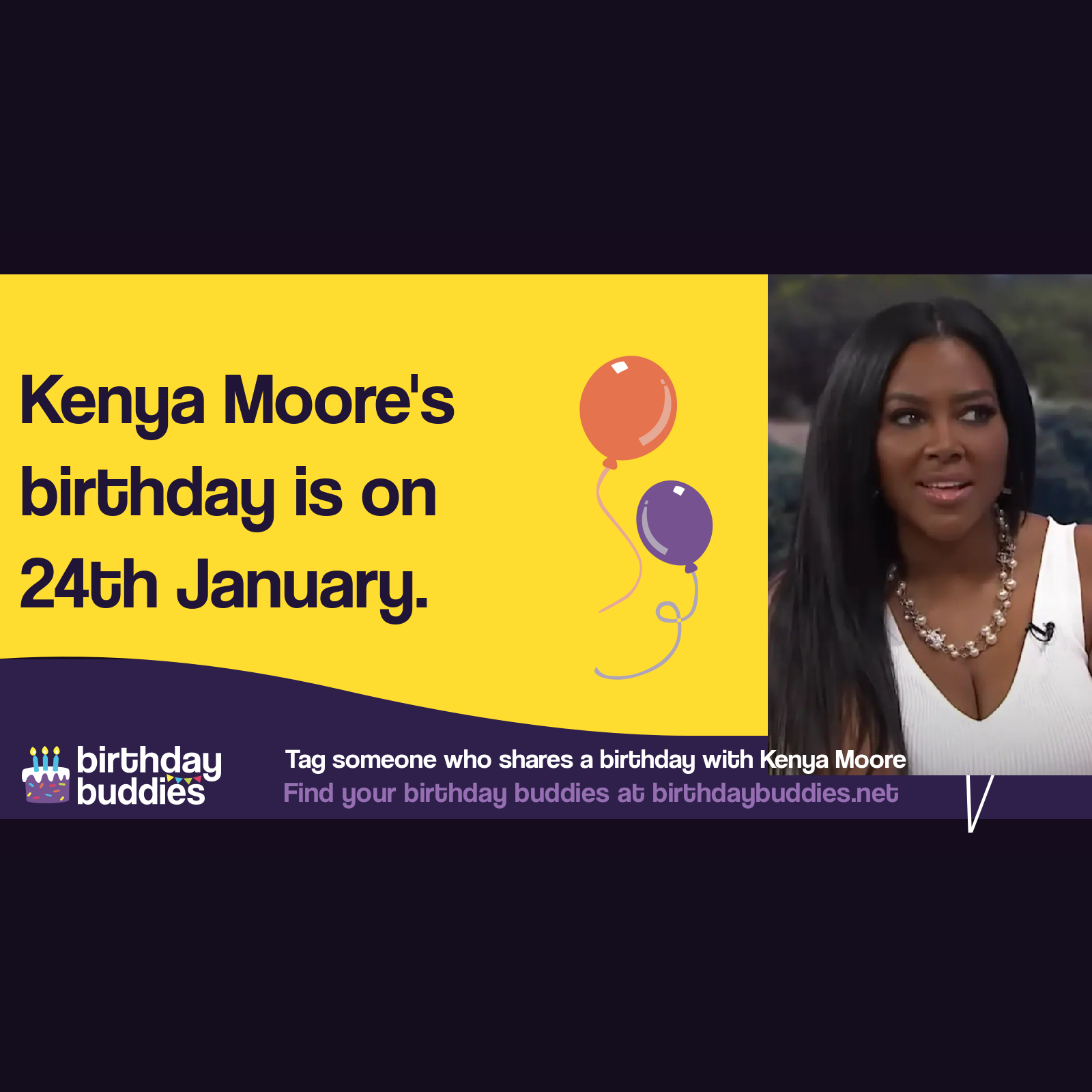 Kenya Moore's birthday is 24th January 1971