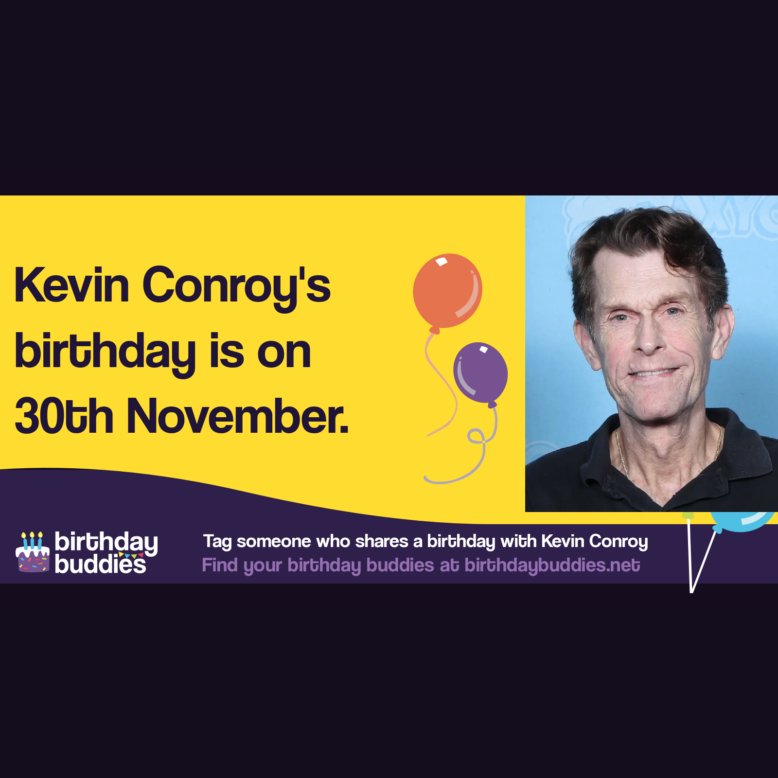 Kevin Conroy's birthday was 30th November 1955