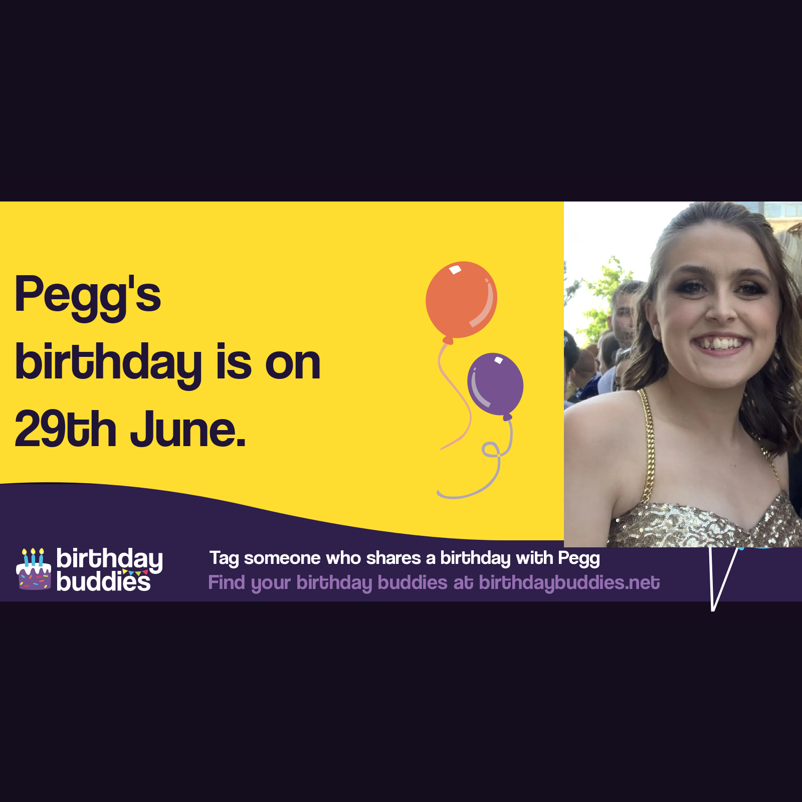 Pegg's birthday is 29th June 2000