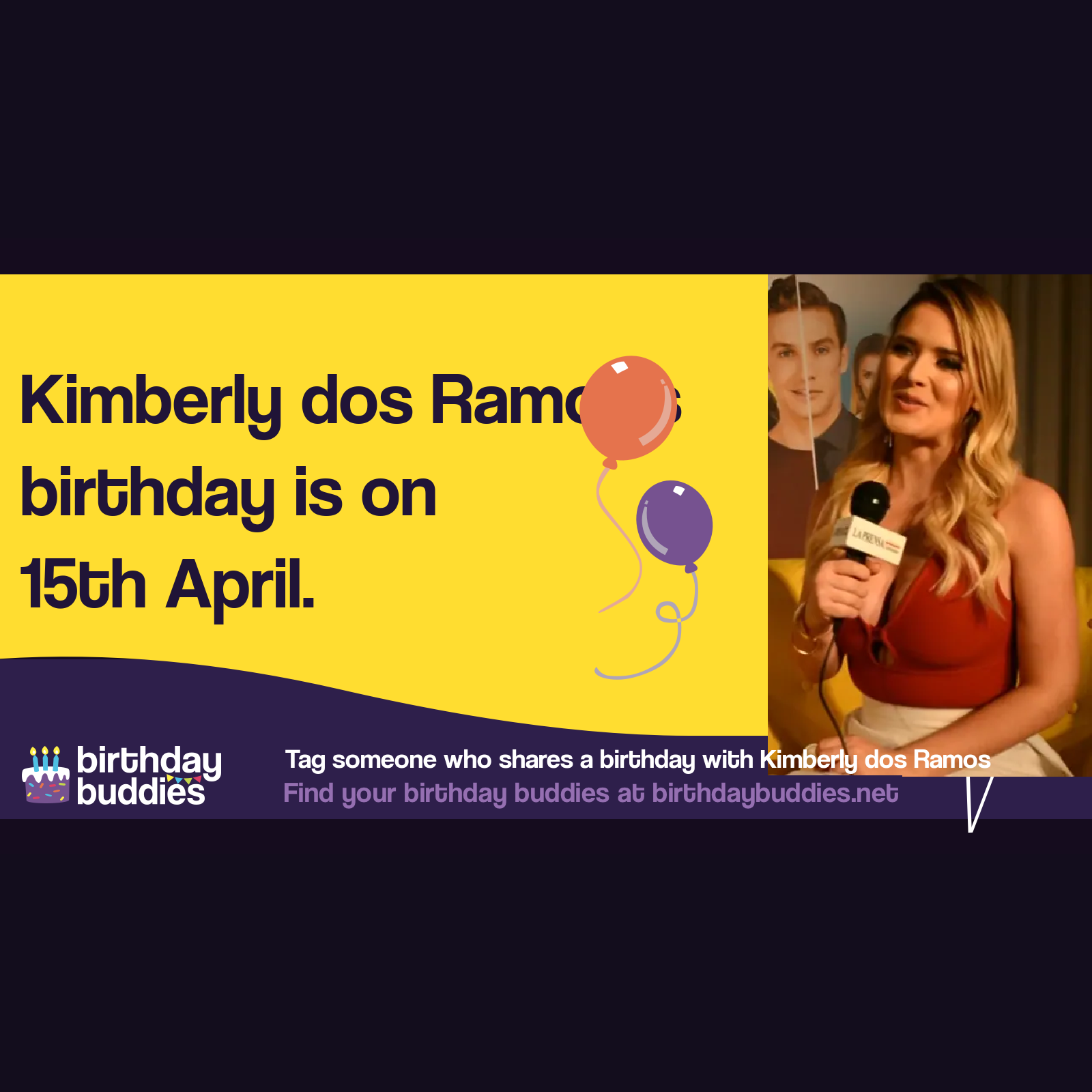 Kimberly dos Ramos's birthday is 15th April 1992