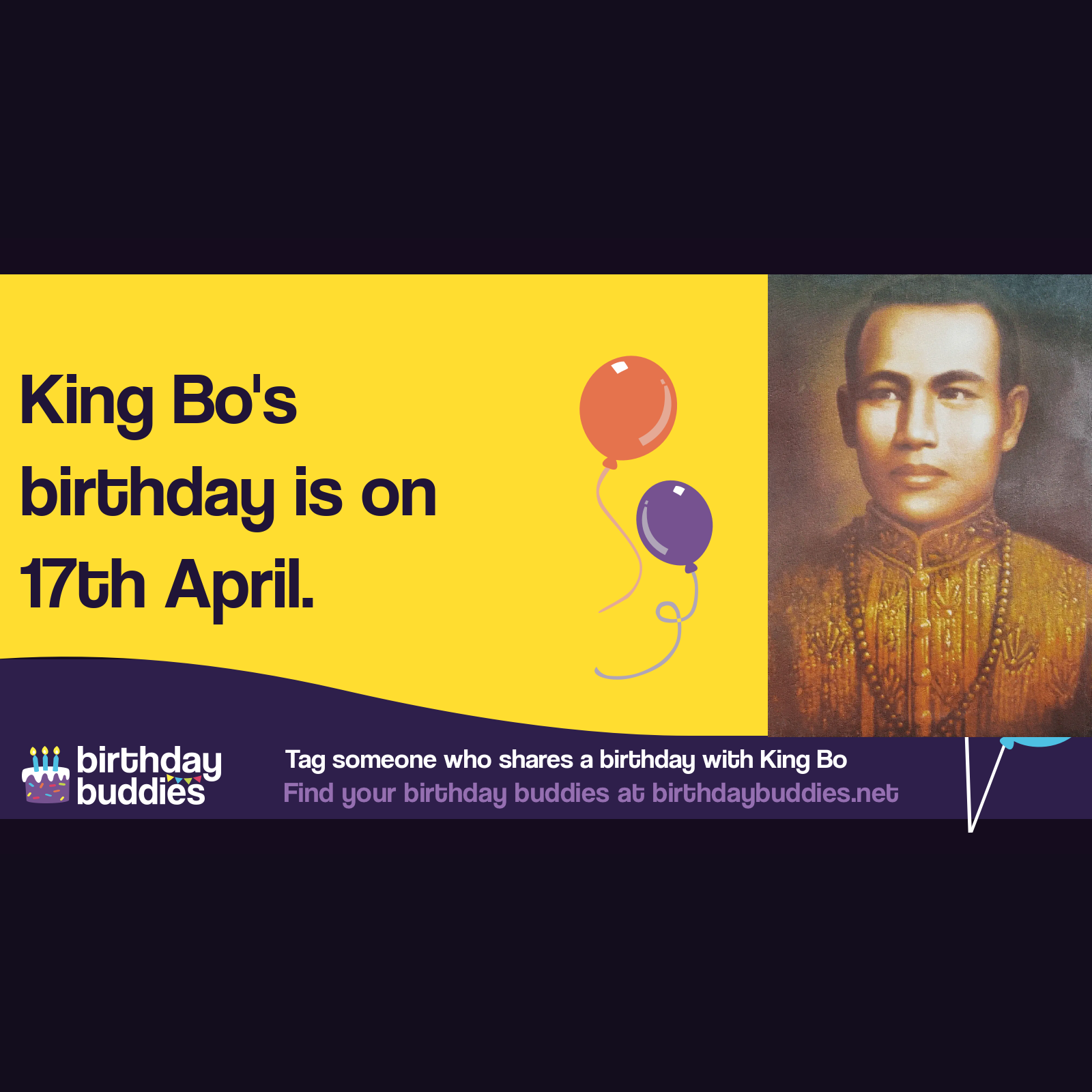 King Bo's birthday was 17th April 1734