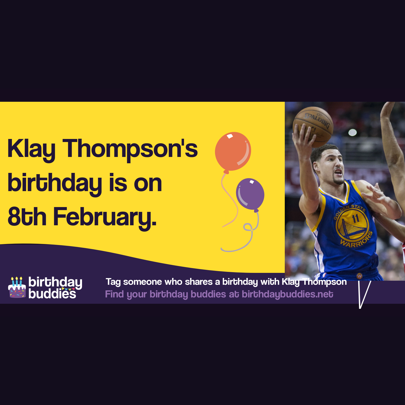 Klay Thompson's birthday is 8th February 1990