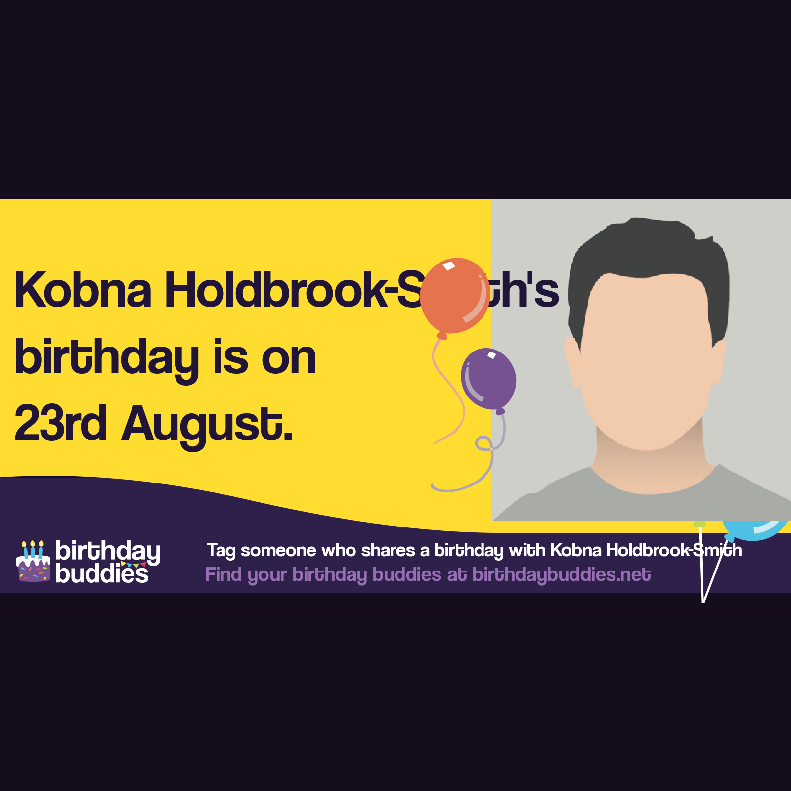 Kobna Holdbrook-Smith's birthday is 23rd August 1977