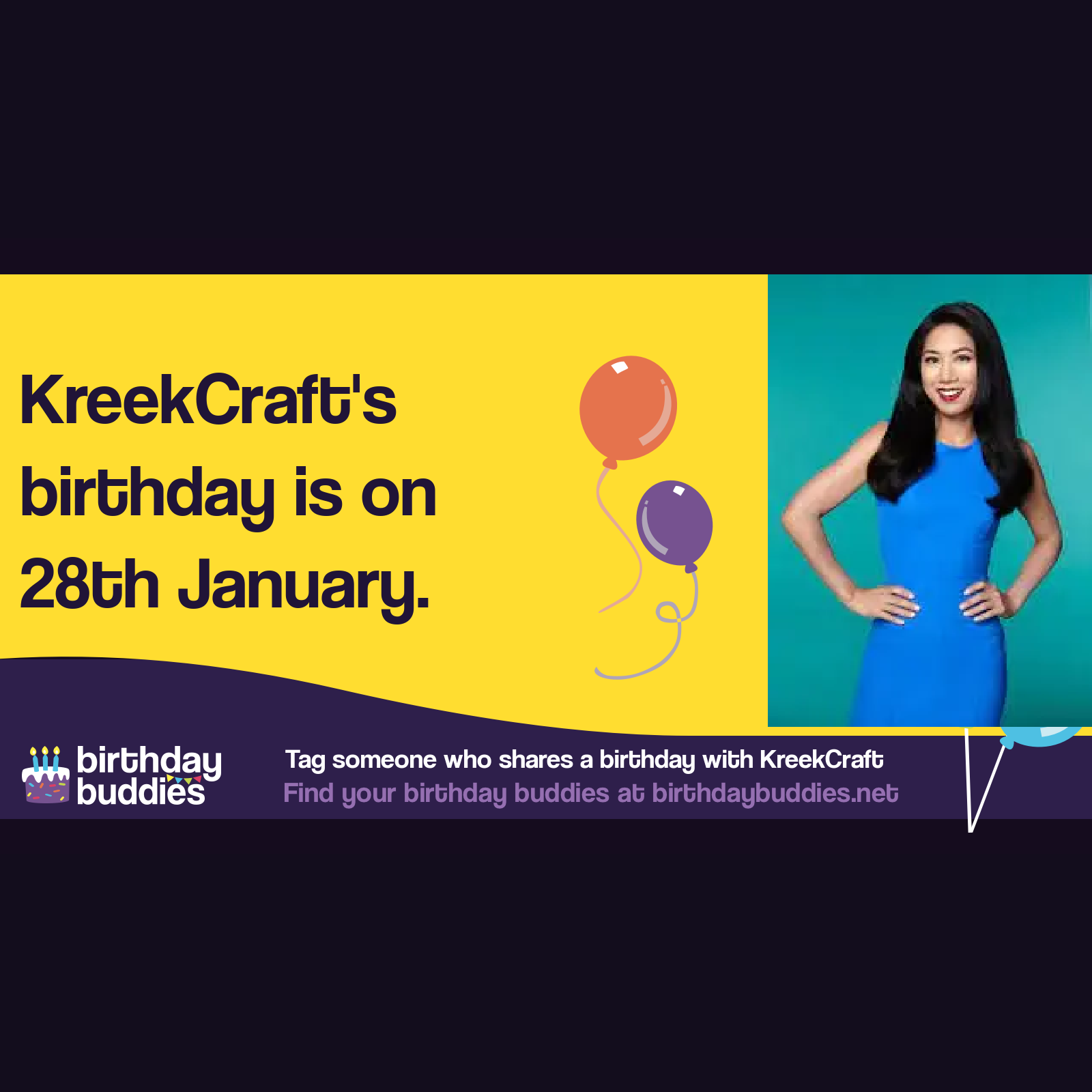 KreekCraft's birthday is 28th January 1997