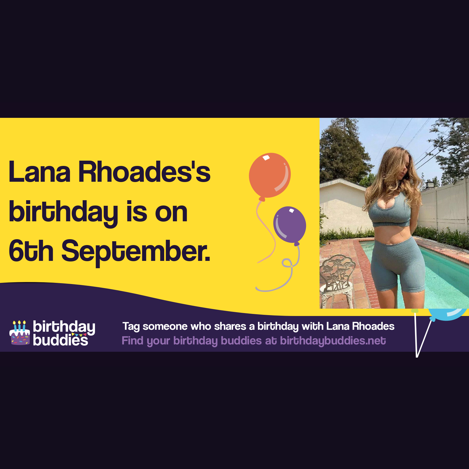 Lana Rhoades's birthday is 6th September 1996