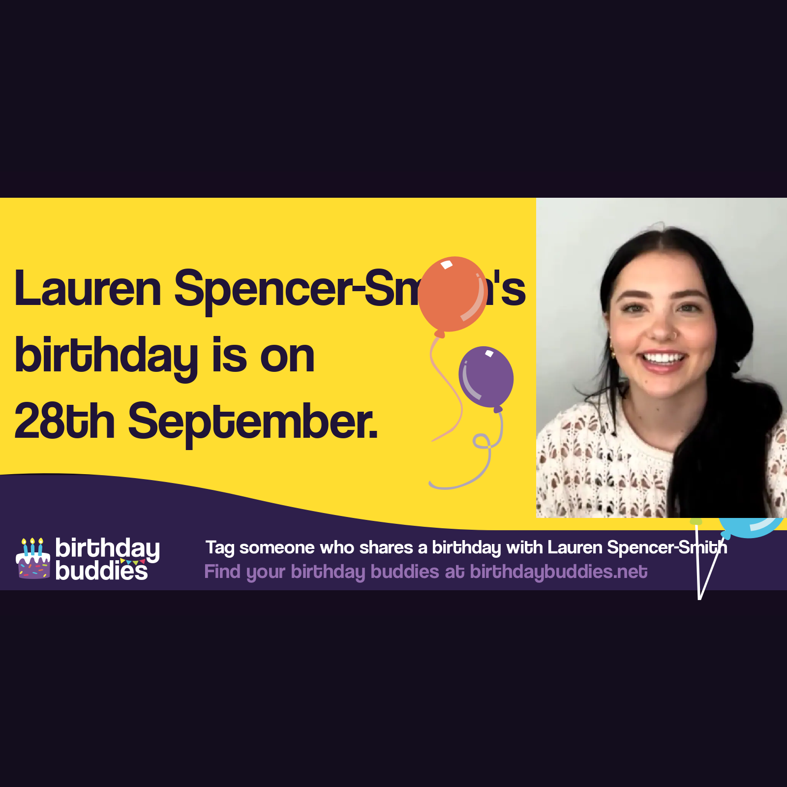 Lauren Spencer-Smith's birthday is 28th September 2003