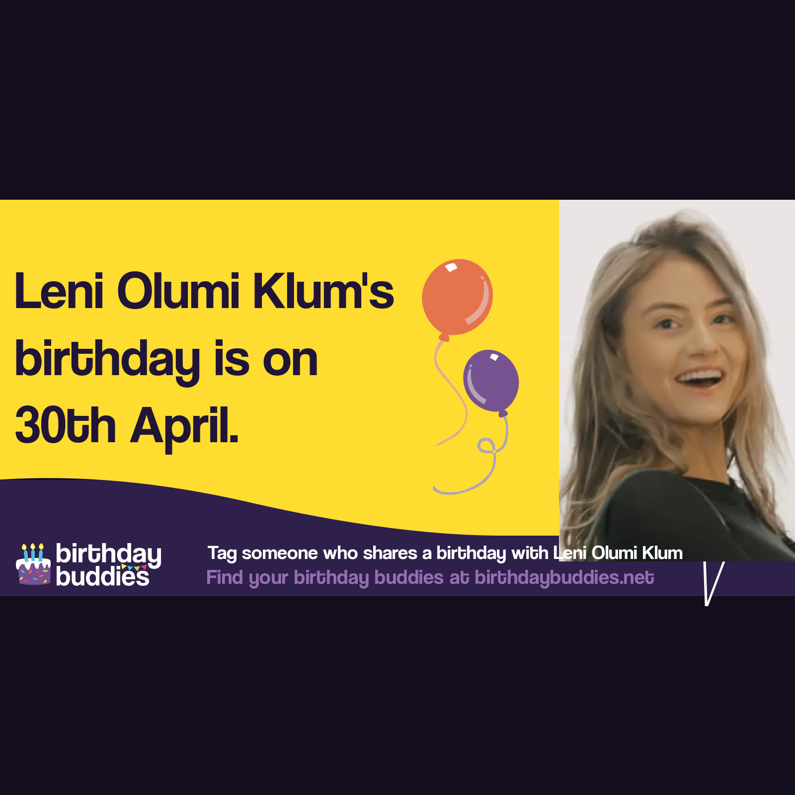 Leni Olumi Klum's birthday is 30th April 2004