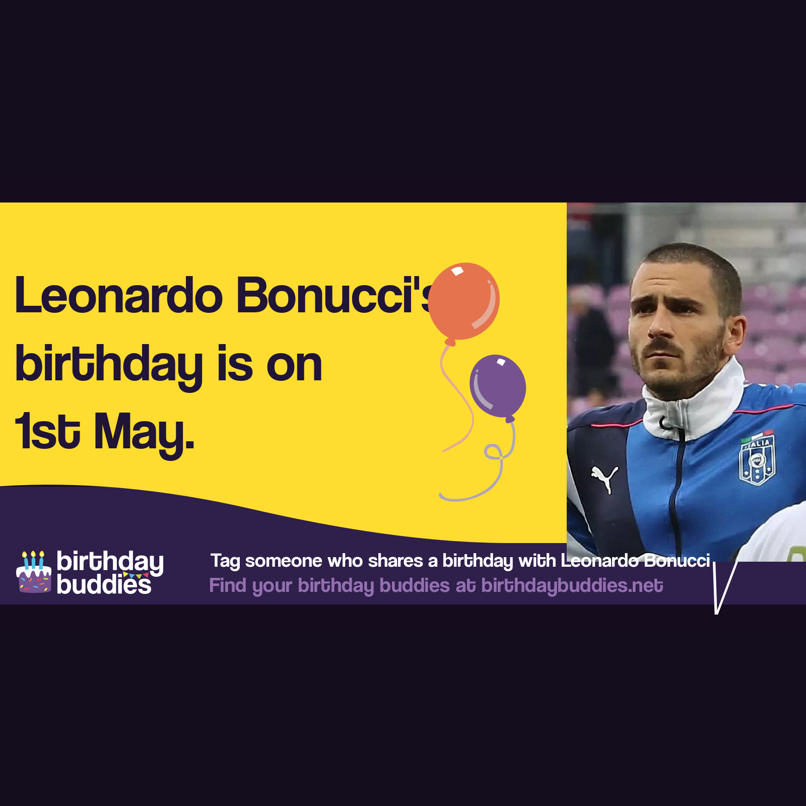 Leonardo Bonucci's birthday is 1st May 1987