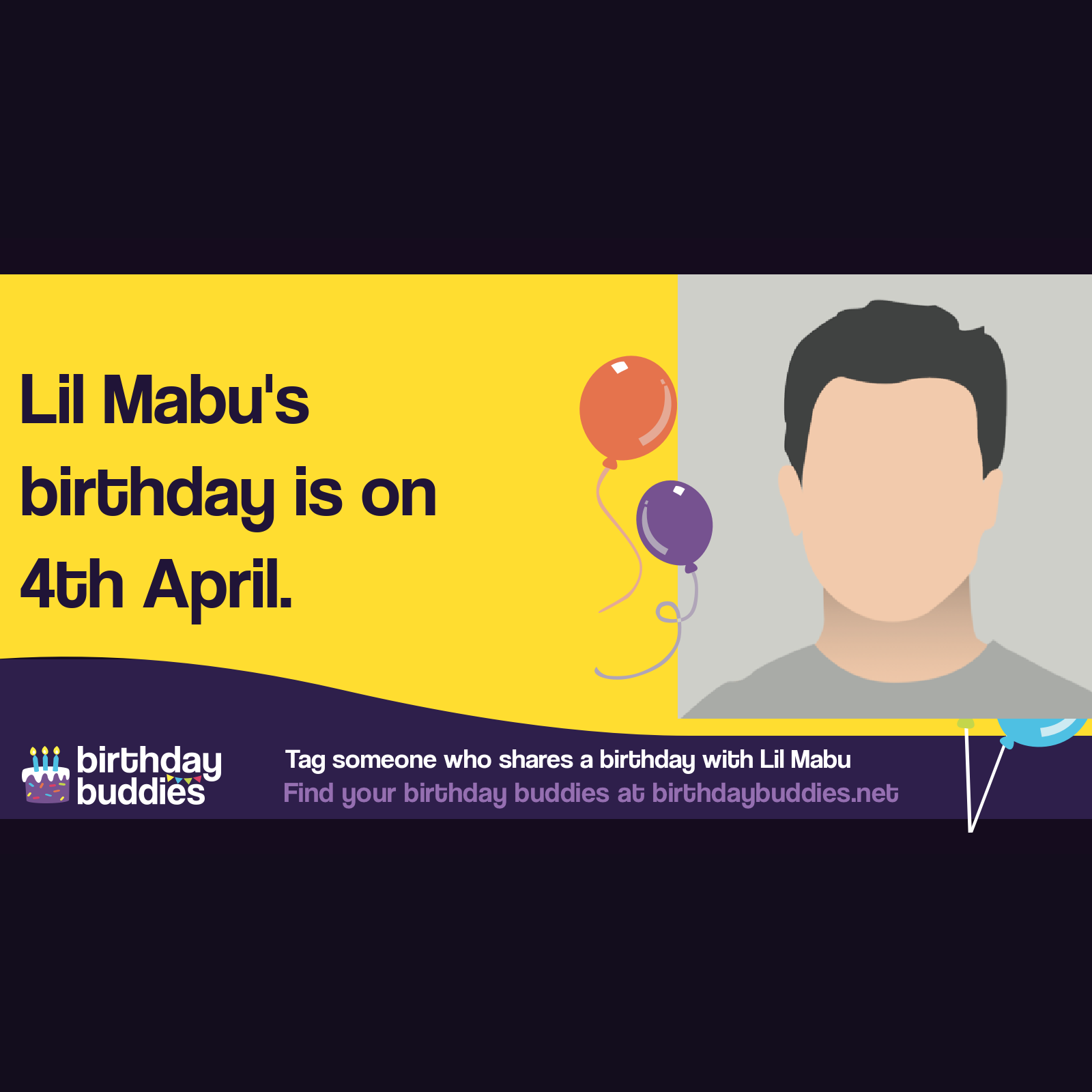 Lil Mabu's birthday is 4th April 2005