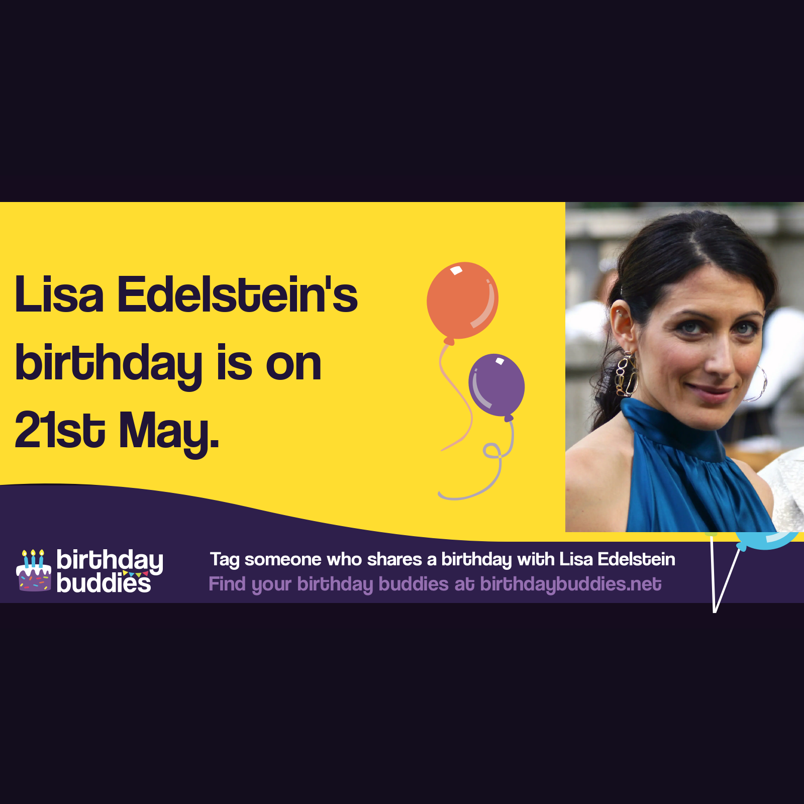 Lisa Edelstein's birthday is 21st May 1966